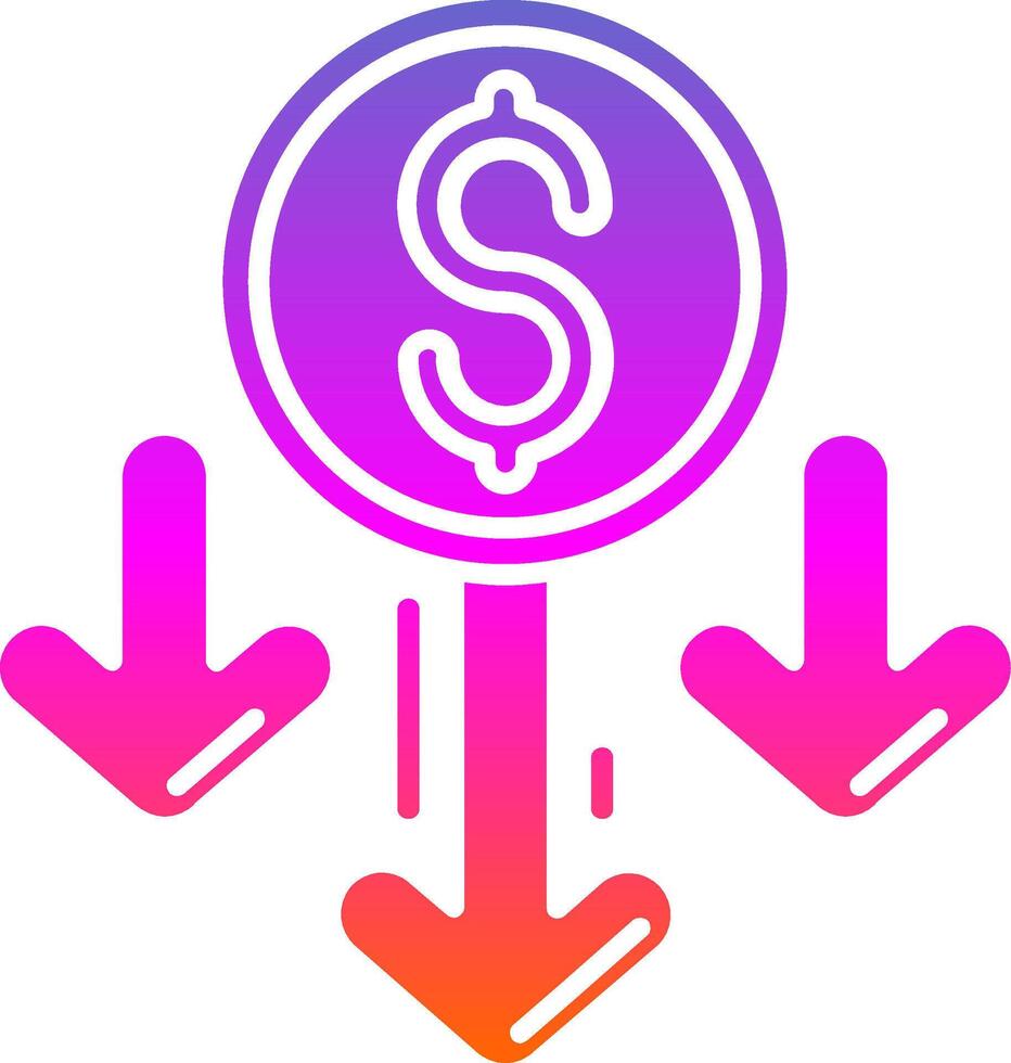 Decrease Glyph Gradient Icon 39245243 Vector Art at Vecteezy