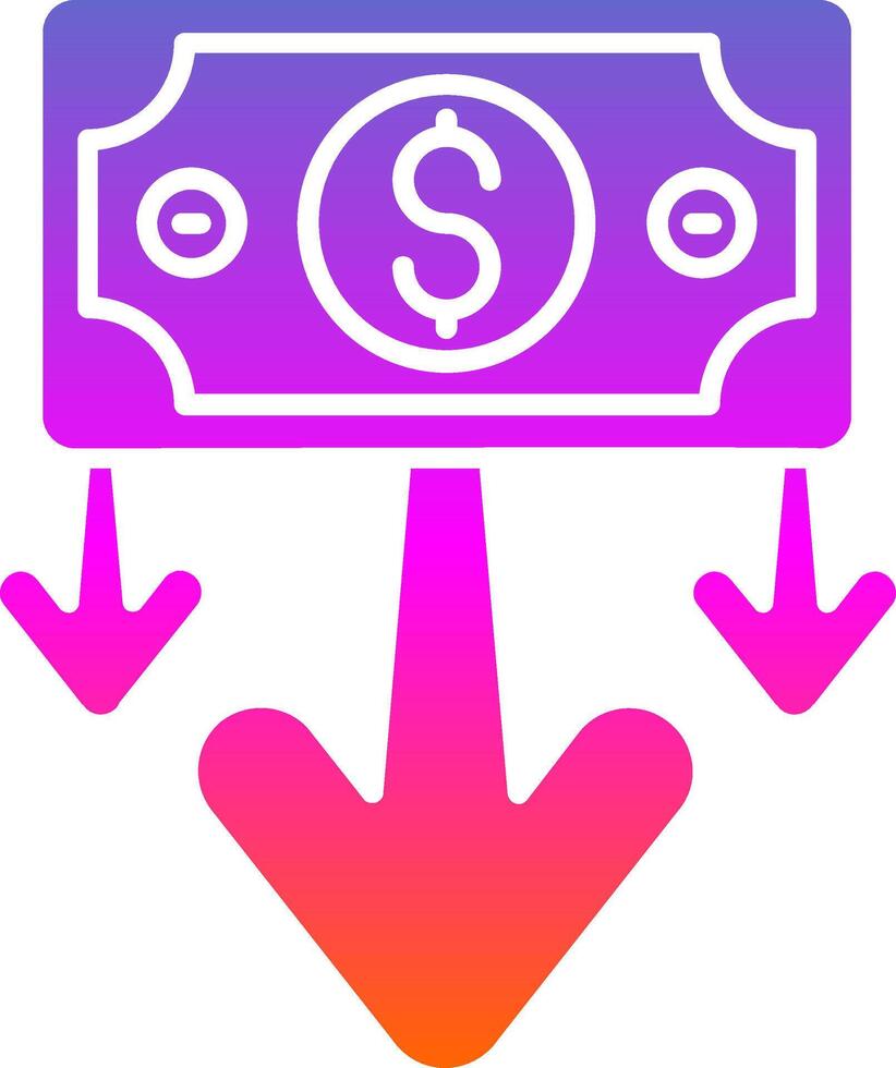 Decrease Glyph Gradient Icon 39245319 Vector Art at Vecteezy