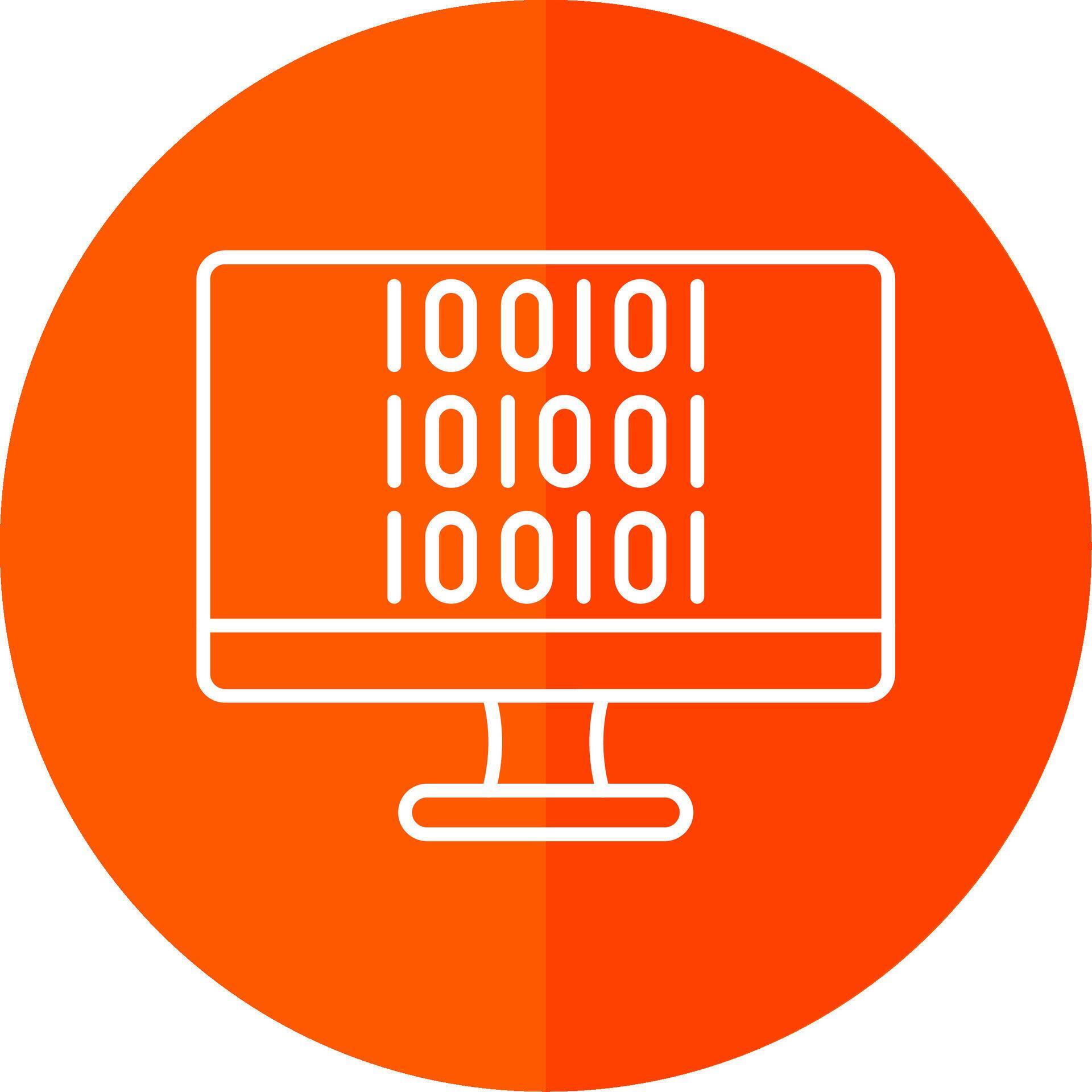 Binary Code Line Red Circle Icon 39253730 Vector Art at Vecteezy