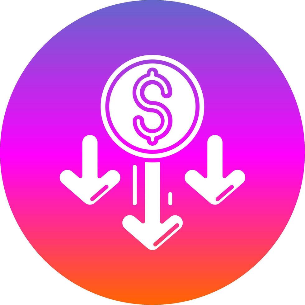 Decrease Glyph Gradient Circle Icon 39255693 Vector Art at Vecteezy