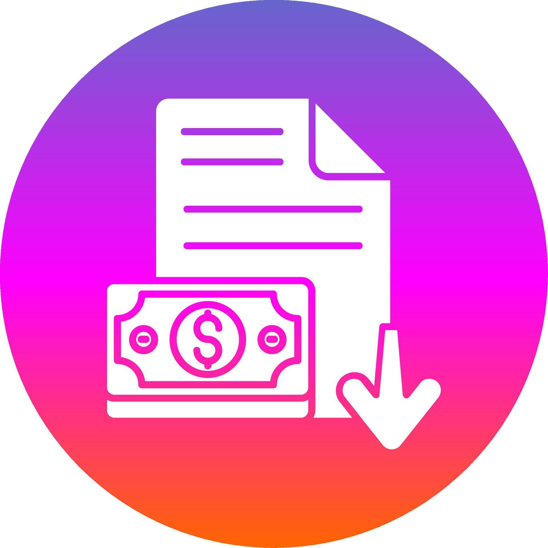 Decrease Glyph Gradient Circle Icon 39255702 Vector Art at Vecteezy