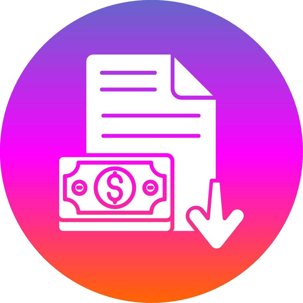 Decrease Glyph Gradient Circle Icon 39255702 Vector Art at Vecteezy