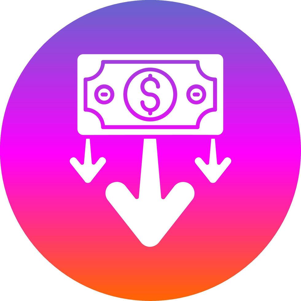 Decrease Glyph Gradient Circle Icon 39255737 Vector Art at Vecteezy