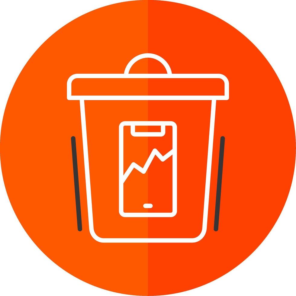 Garbage Line Red Circle Icon 39256042 Vector Art at Vecteezy