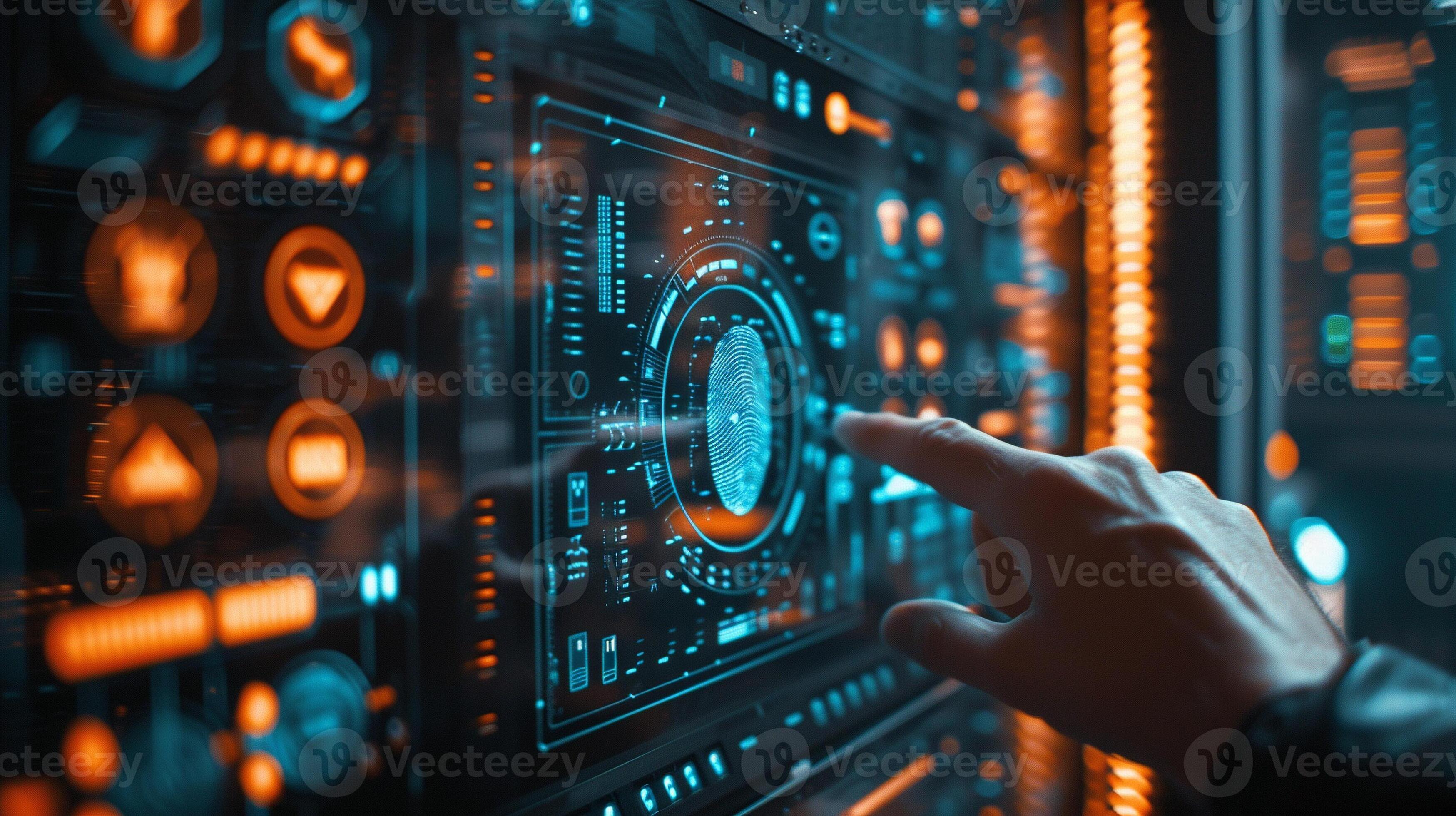 AI generated Detailed view of multi factor authentication process in action, featuring user ...