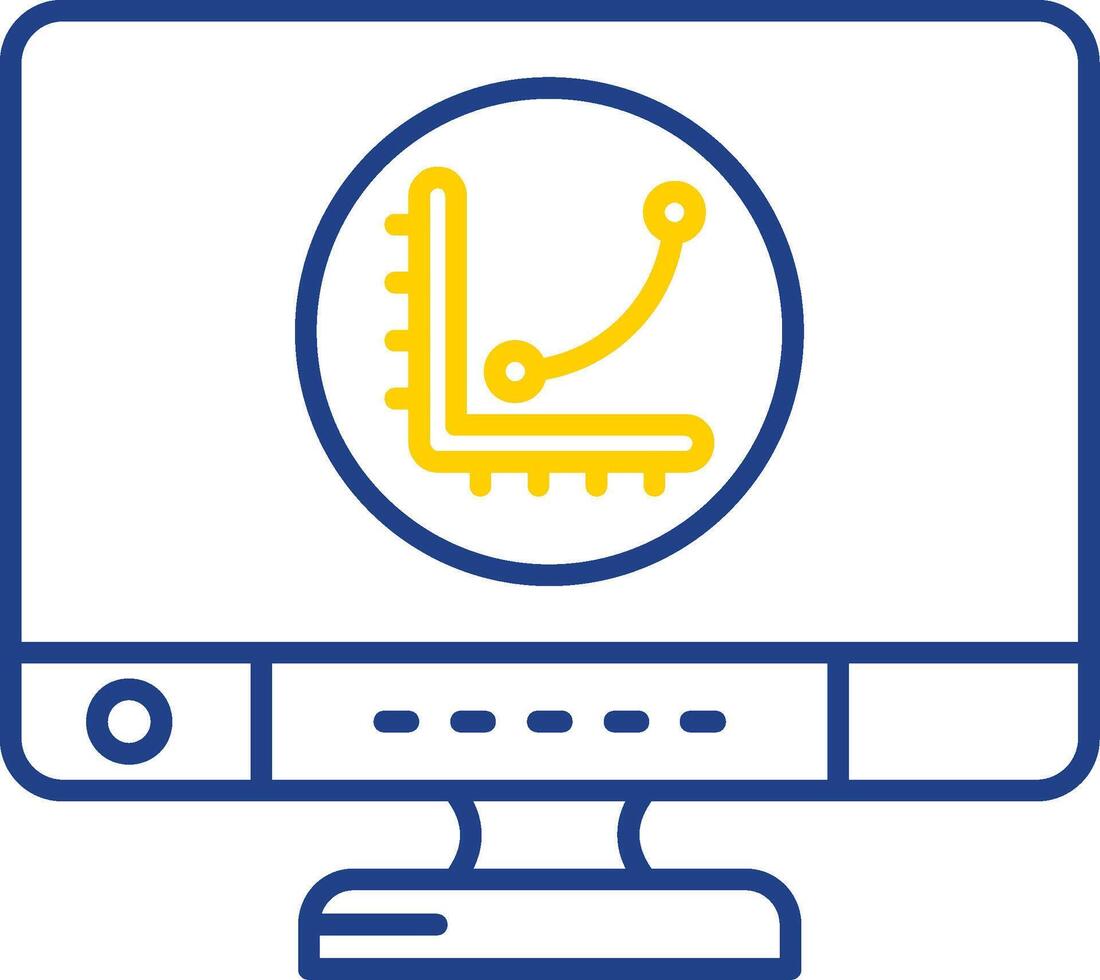 Graph Line Two Color Icon 39261264 Vector Art at Vecteezy