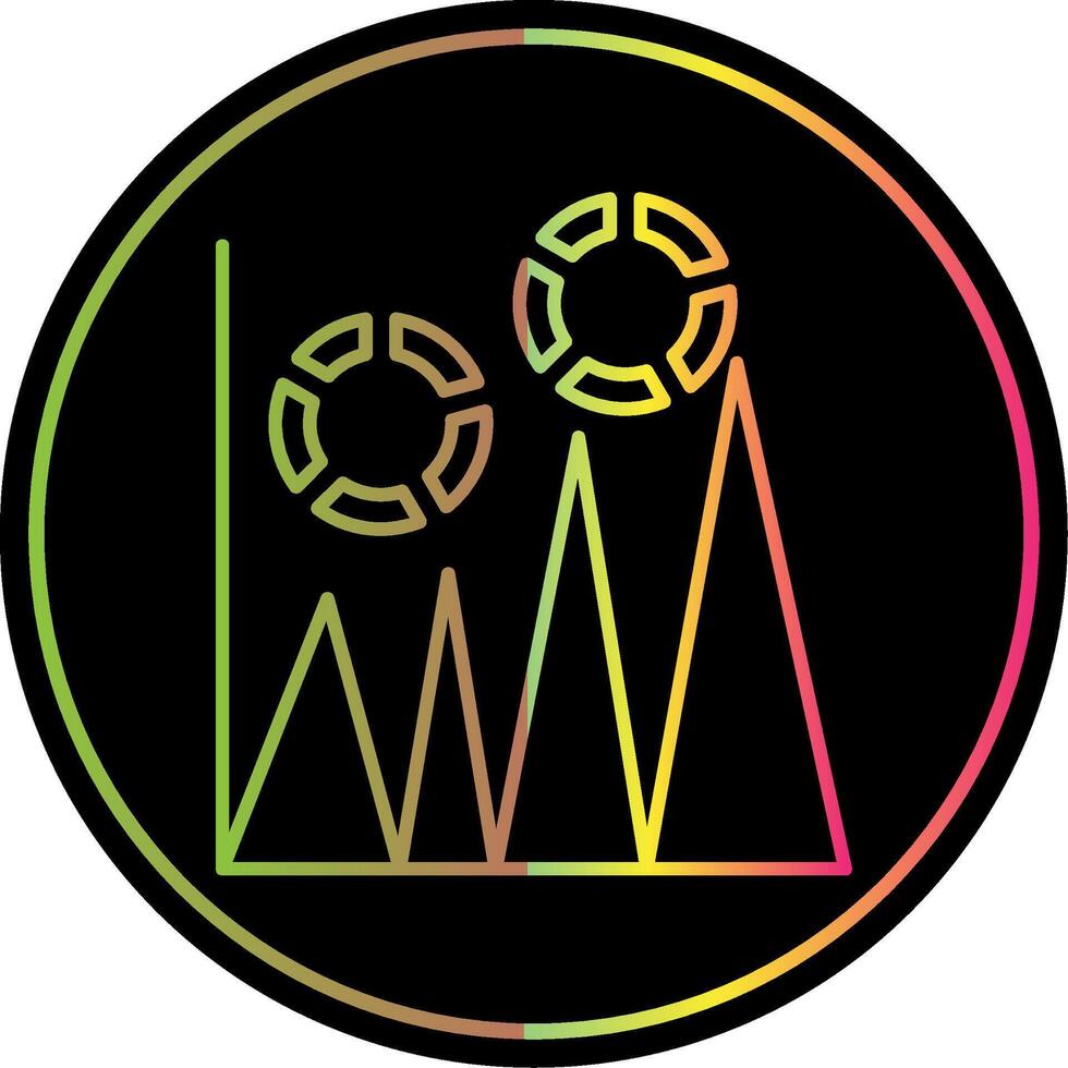 Graph Line Gradient Due Color Icon 39262878 Vector Art At Vecteezy