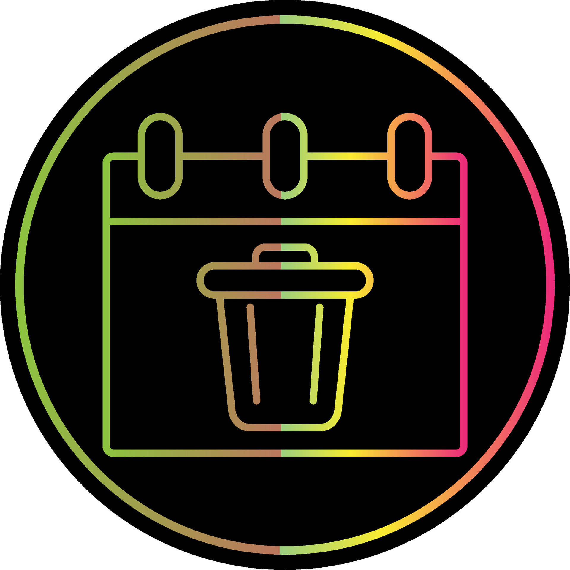 Delete Event Line Gradient Due Color Icon 39263983 Vector Art At Vecteezy