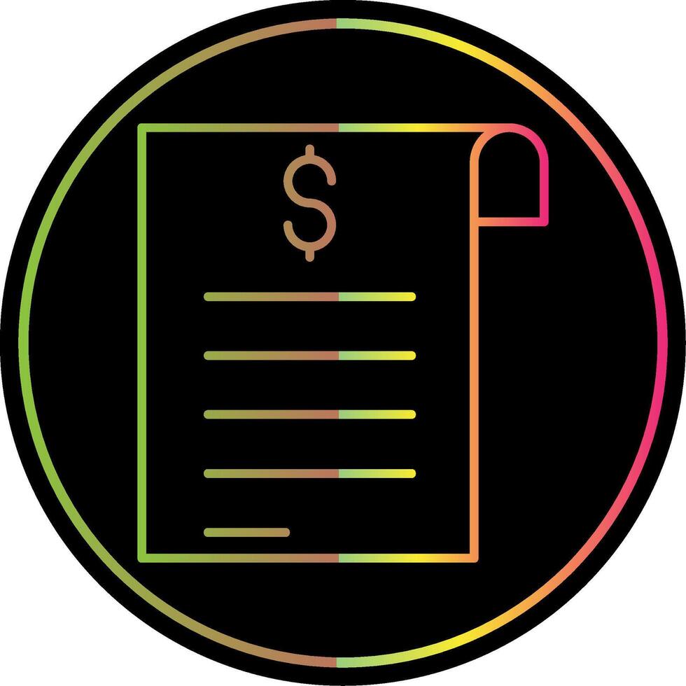 Invoice Line Gradient Due Color Icon 39263990 Vector Art at Vecteezy