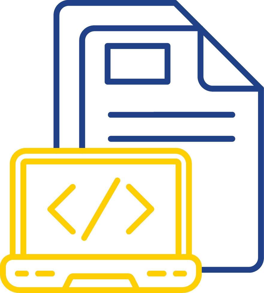 Coding Line Two Color Icon 39264886 Vector Art at Vecteezy