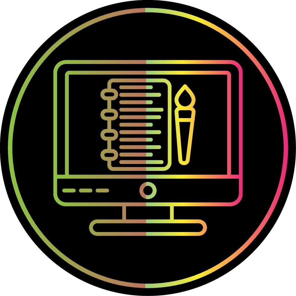 Sketchbook Line Gradient Due Color Icon 39266430 Vector Art at Vecteezy