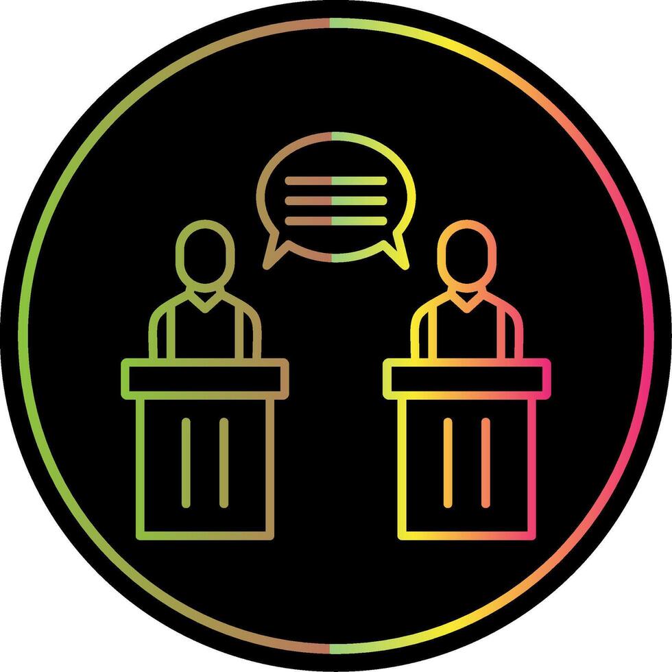 Debate Line Gradient Due Color Icon 39267840 Vector Art at Vecteezy