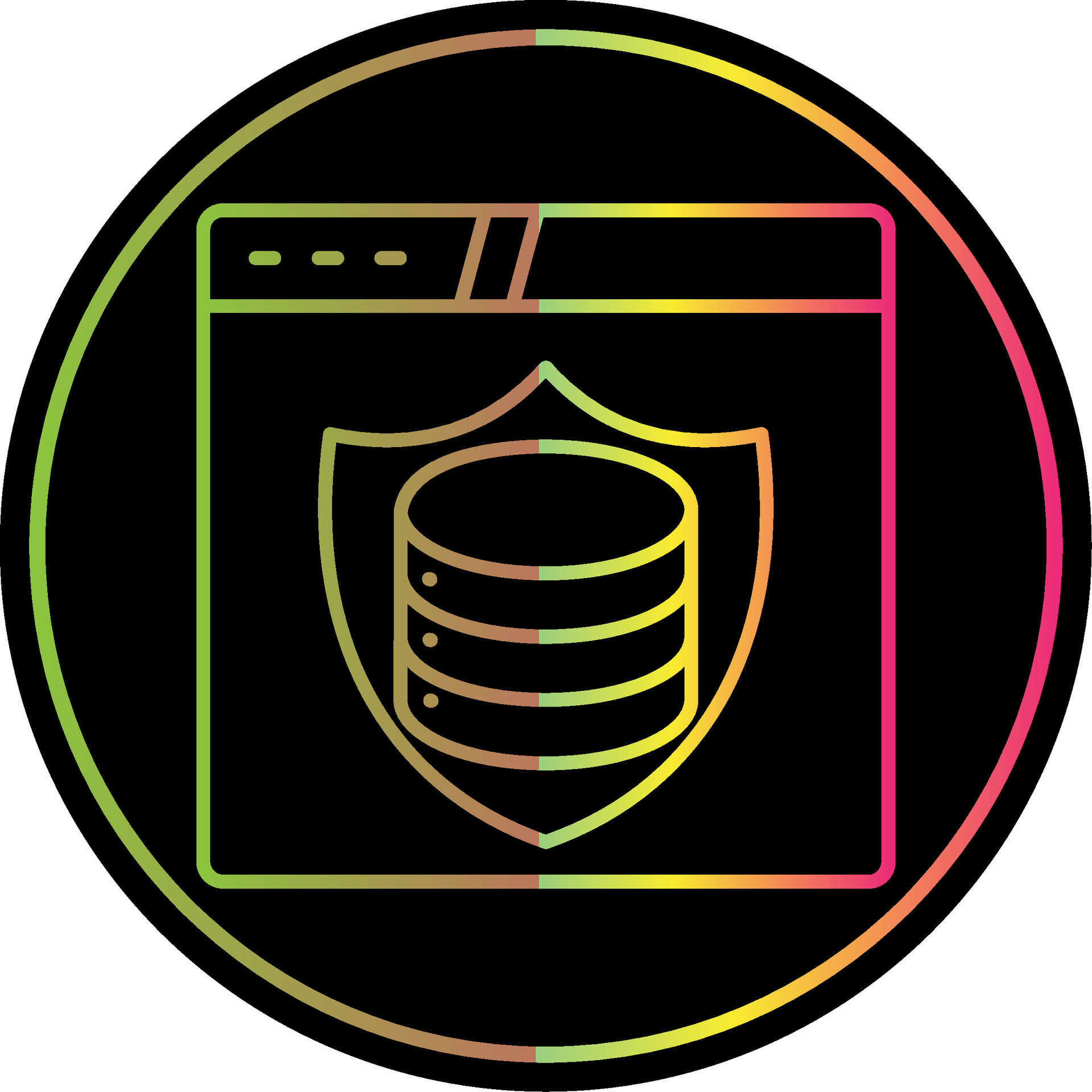 Data Protection Line Gradient Due Color Icon 39268032 Vector Art At