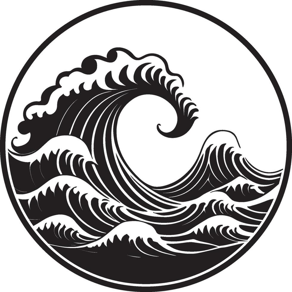 AI generated Abstract Japanese Style Wave Illustration 39301815 Vector ... AI generated Abstract Japanese Style Wave Illustration 39301815 Vector ...