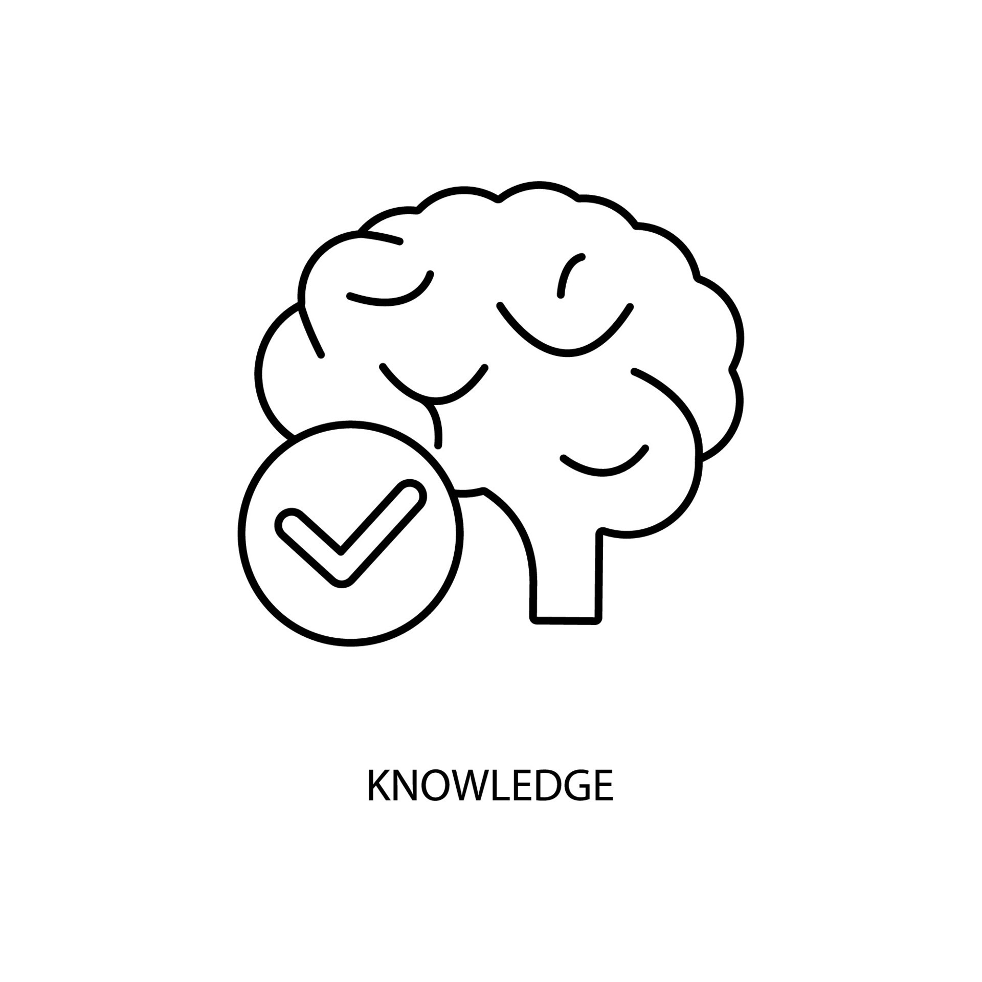 knowledge concept line icon. Simple element illustration. knowledge concept outline symbol ...