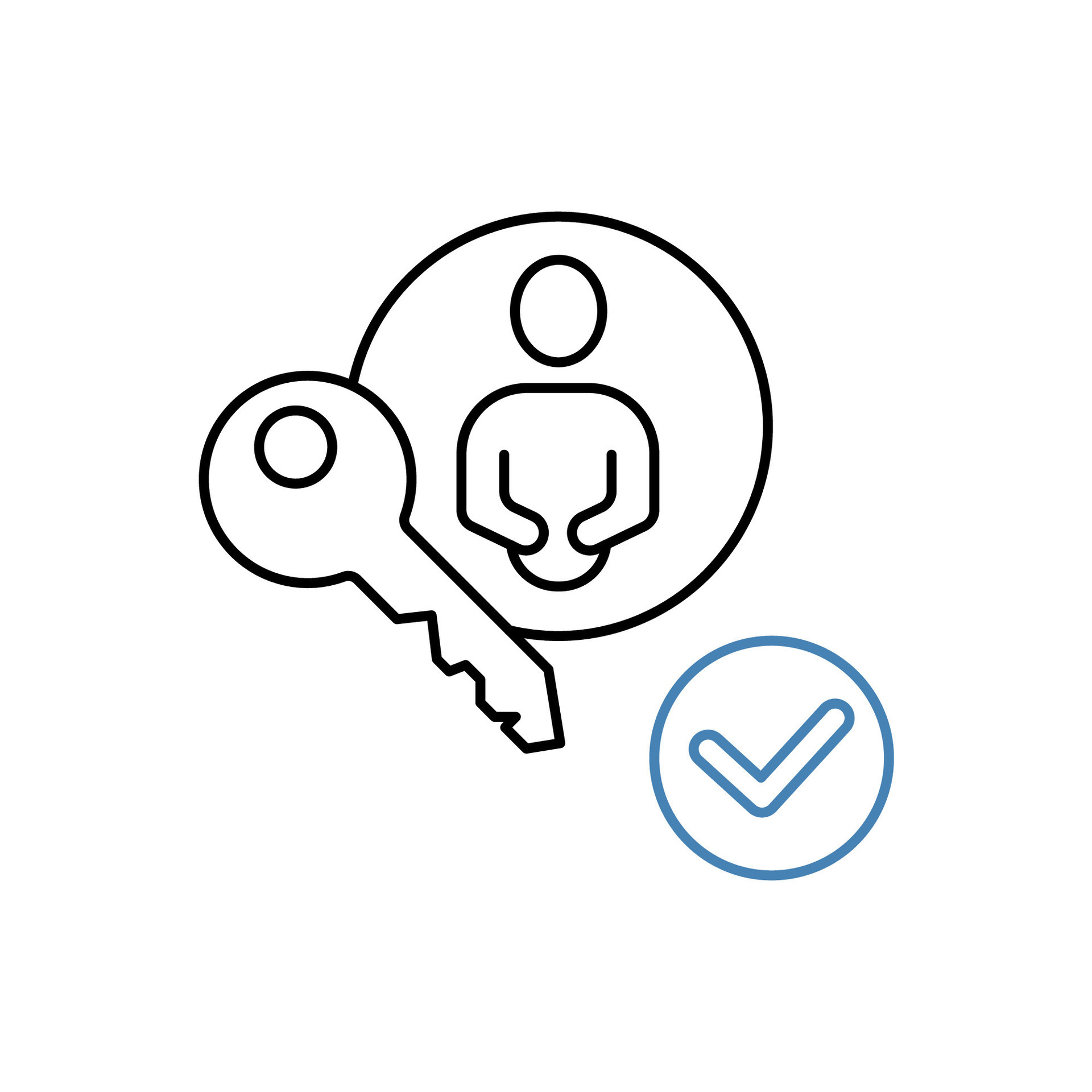 authentication concept line icon. Simple element illustration. authentication concept outline ...