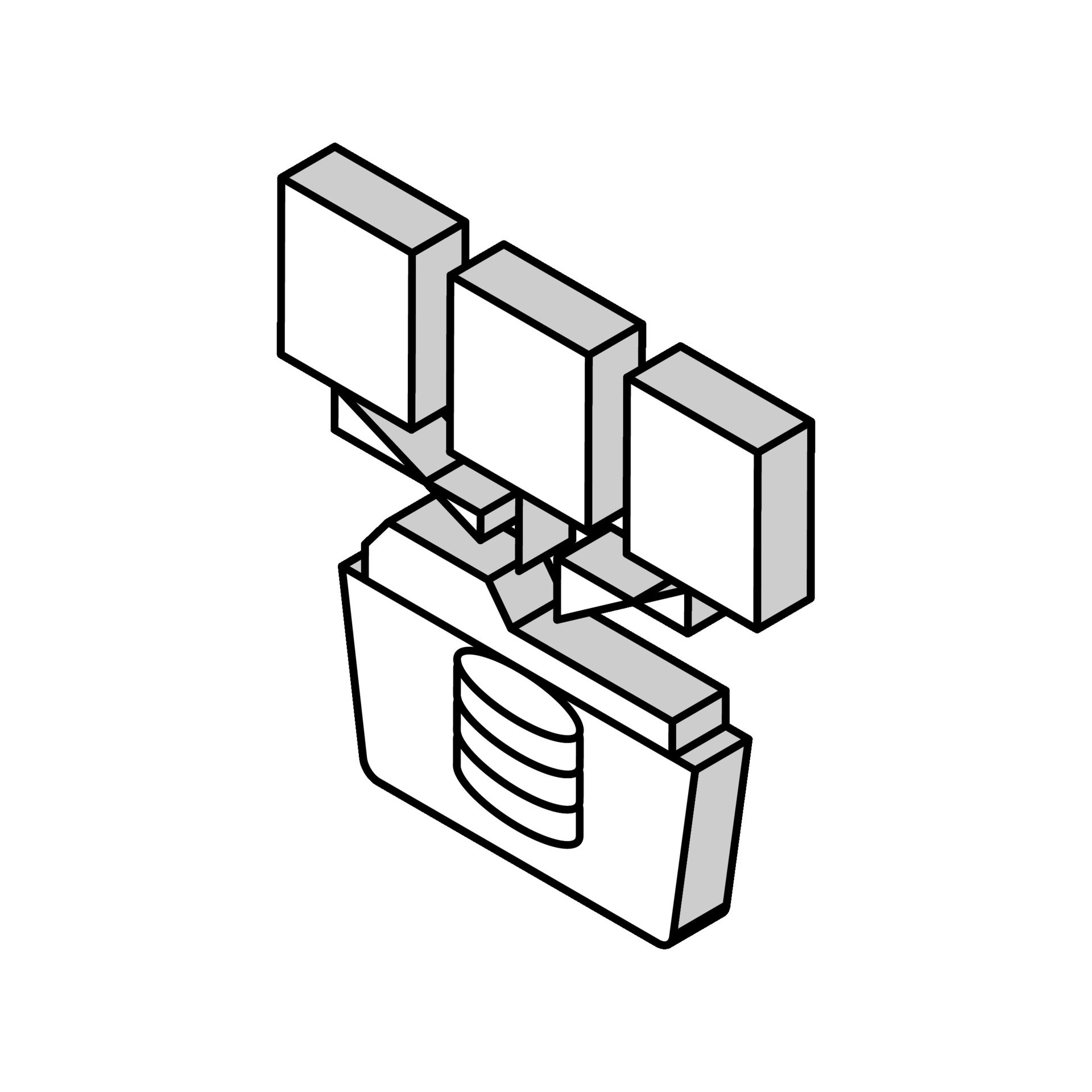 Data Integration Database Isometric Icon Vector Illustration 39304294