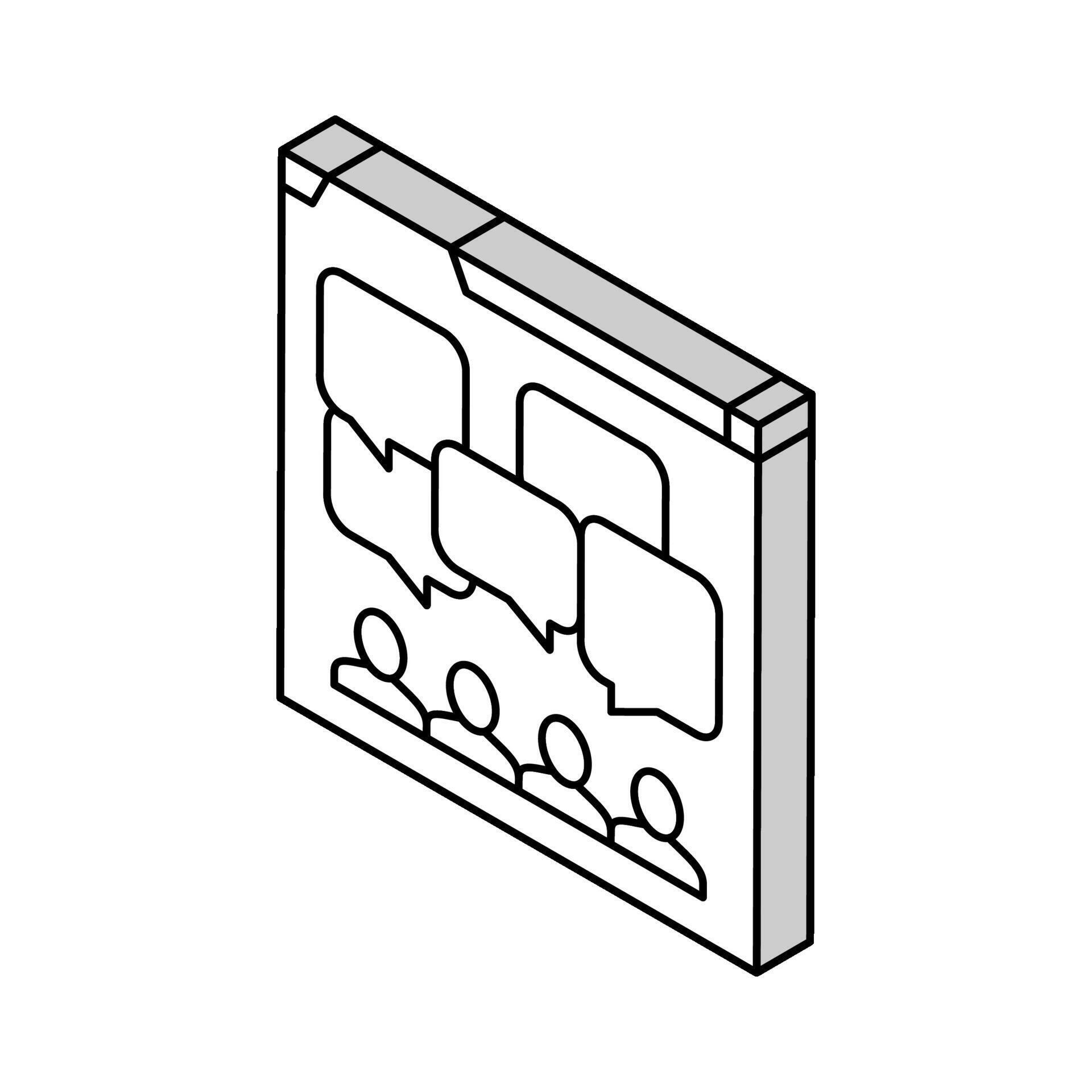 discussion forum online learning platform isometric icon vector ... discussion forum online learning platform isometric icon vector ...