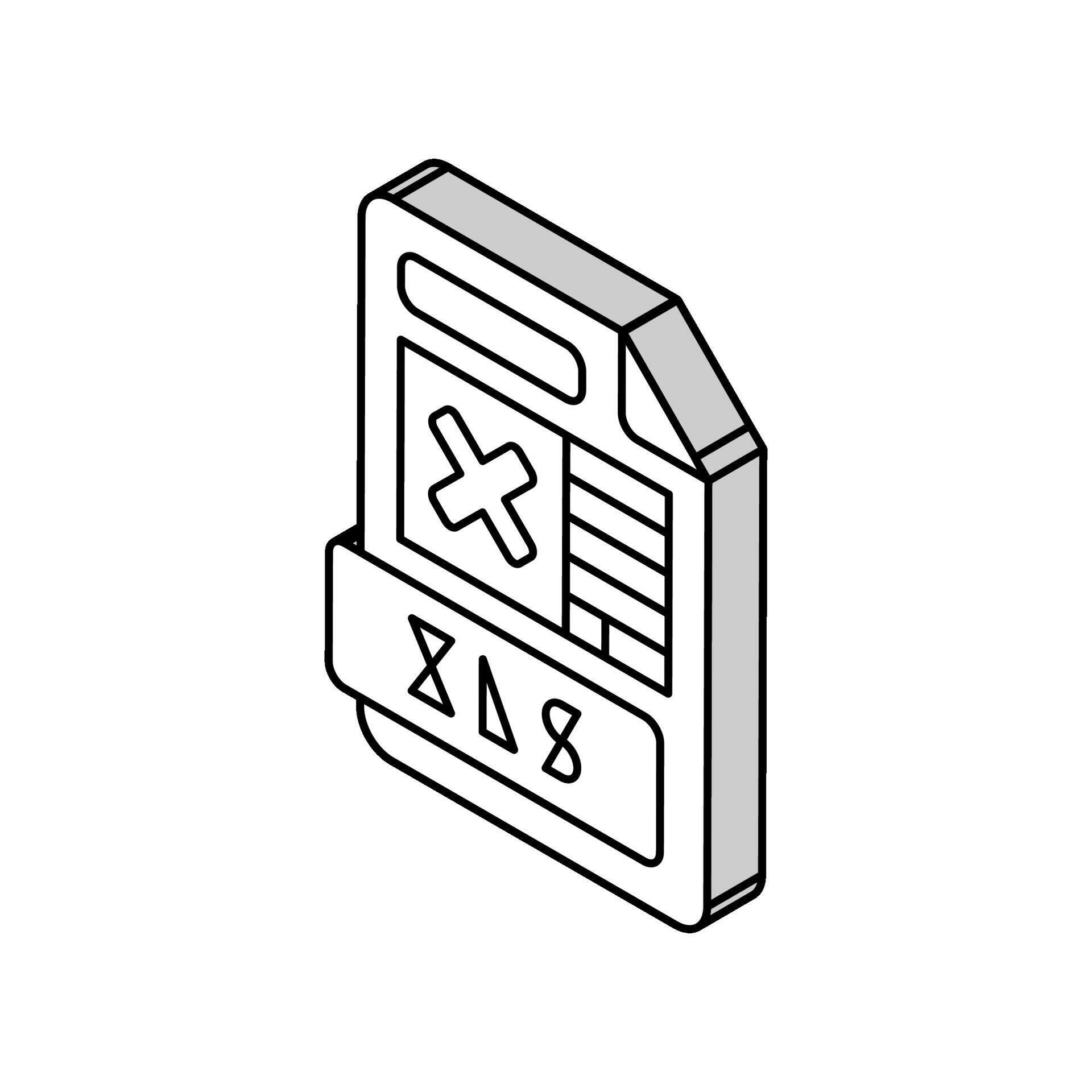 xls file format document isometric icon vector illustration 39306052 ...