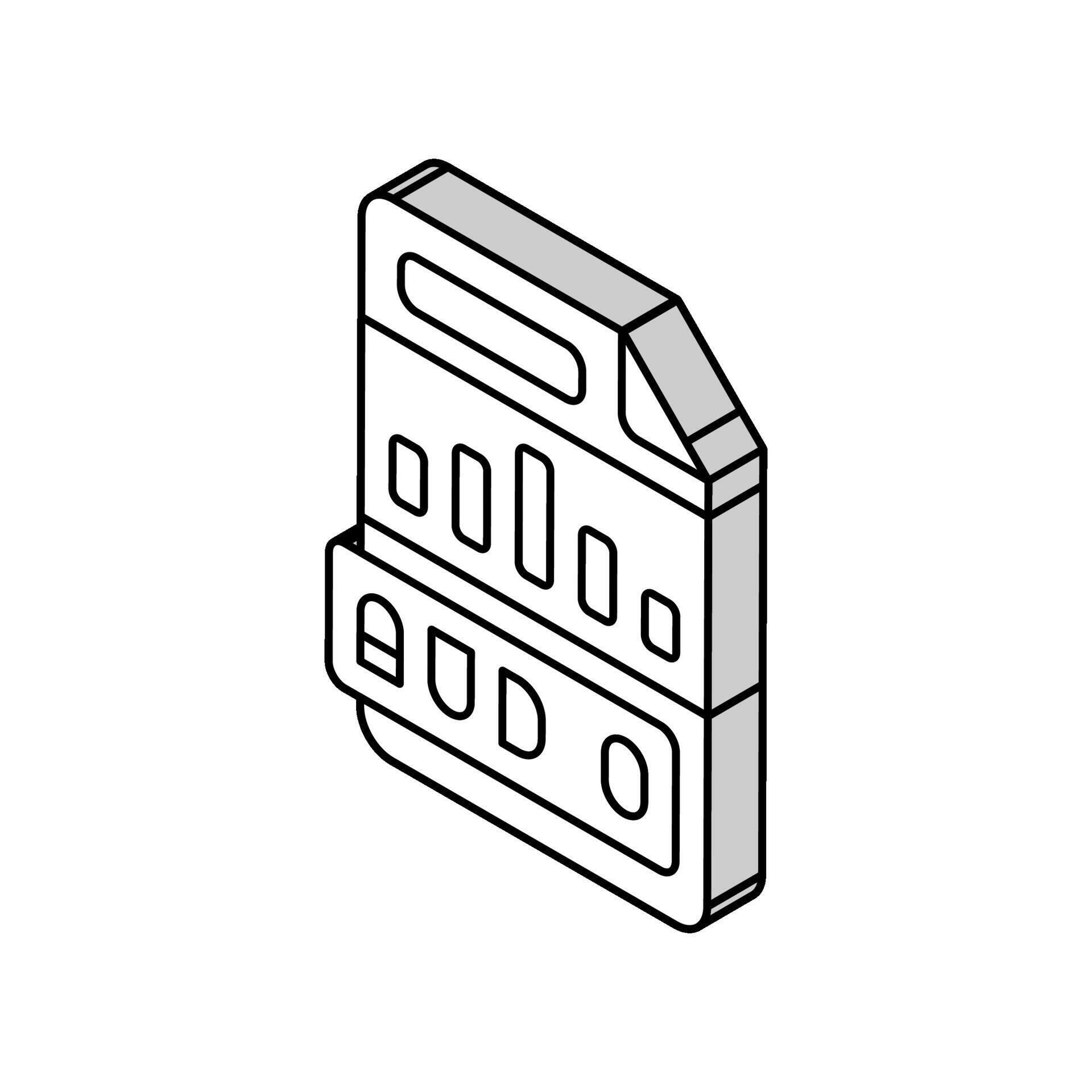 Audio File Format Document Isometric Icon Vector Illustration 39306067