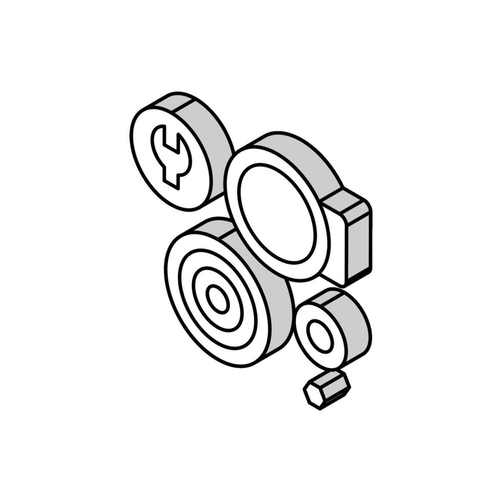 bearing replacement isometric icon vector illustration 39315550 Vector Art at Vecteezy