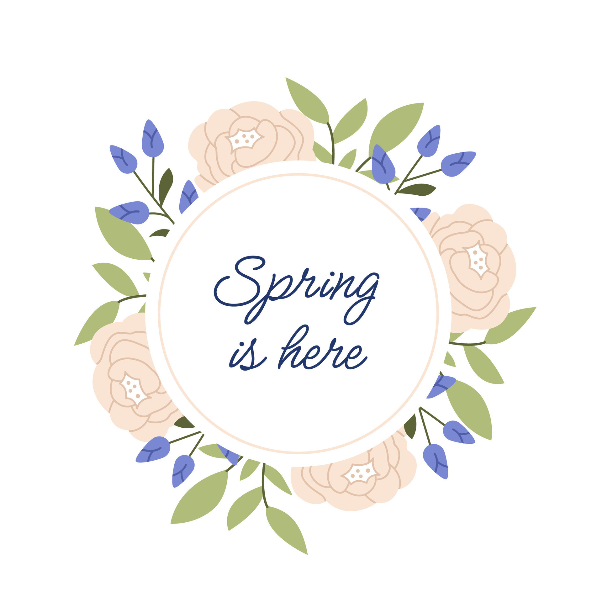 Floral spring design with white flowers 39323830 Vector Art at Vecteezy