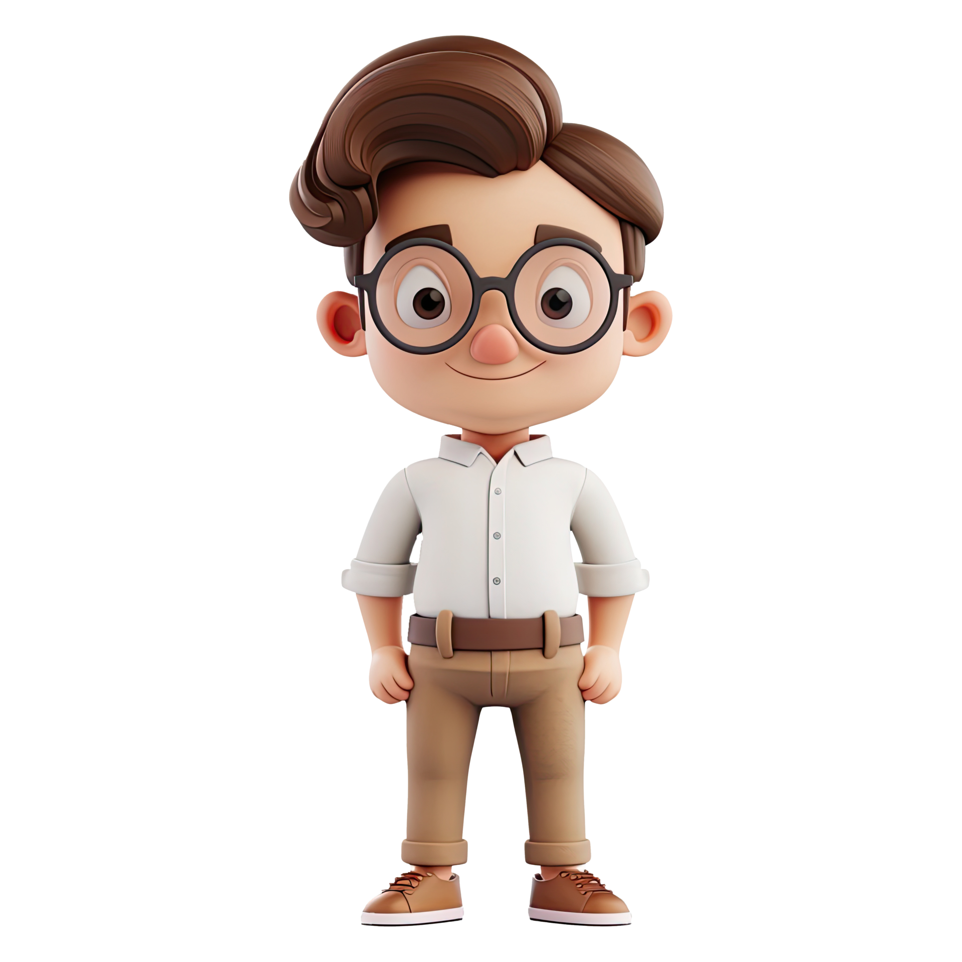 Ai Generado 3d Linda Dibujos Animados Masculino Profesor Personaje 39324543 Png