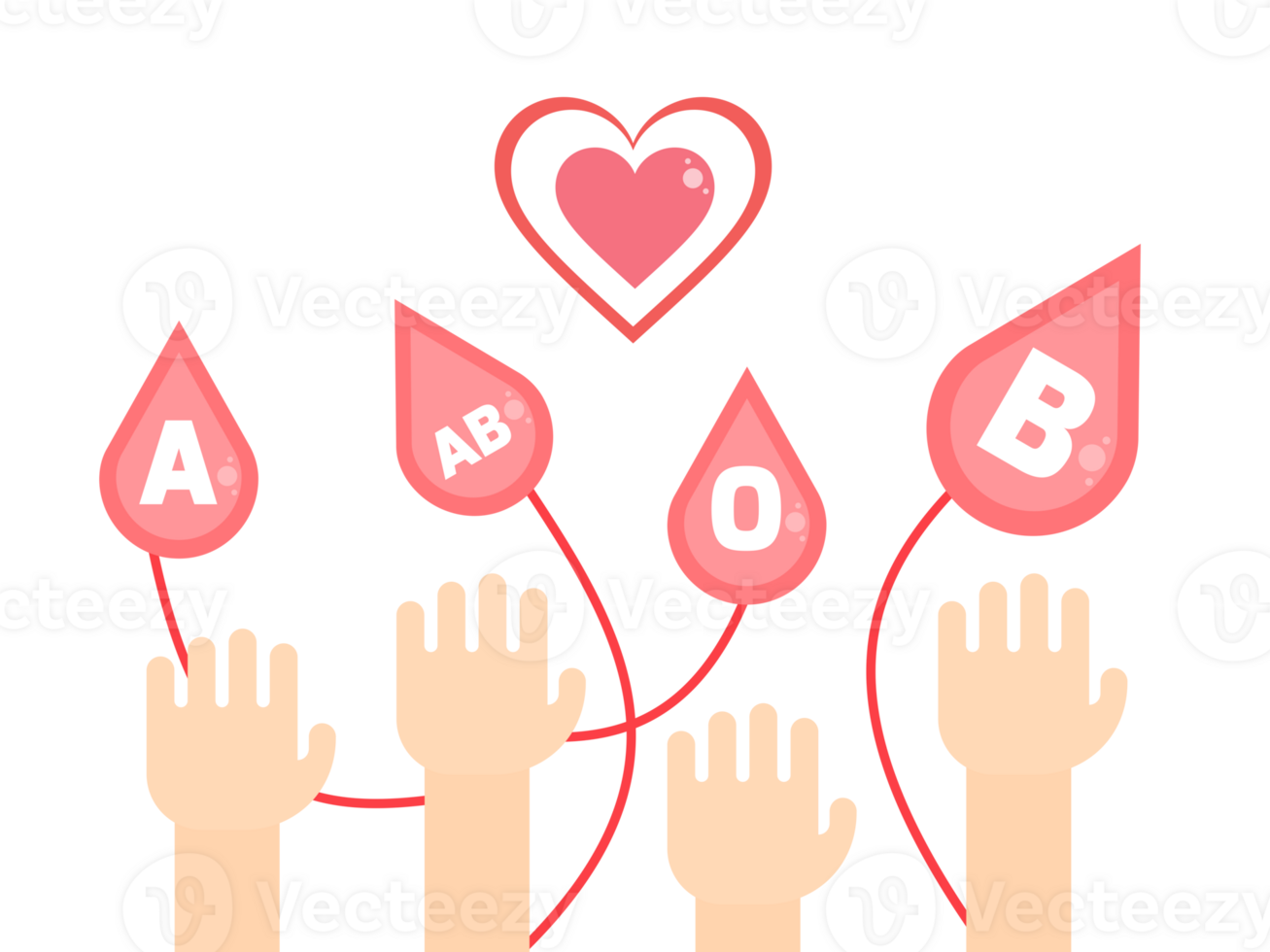 Blood donation illustration concept with blood bag. World blood donor ...