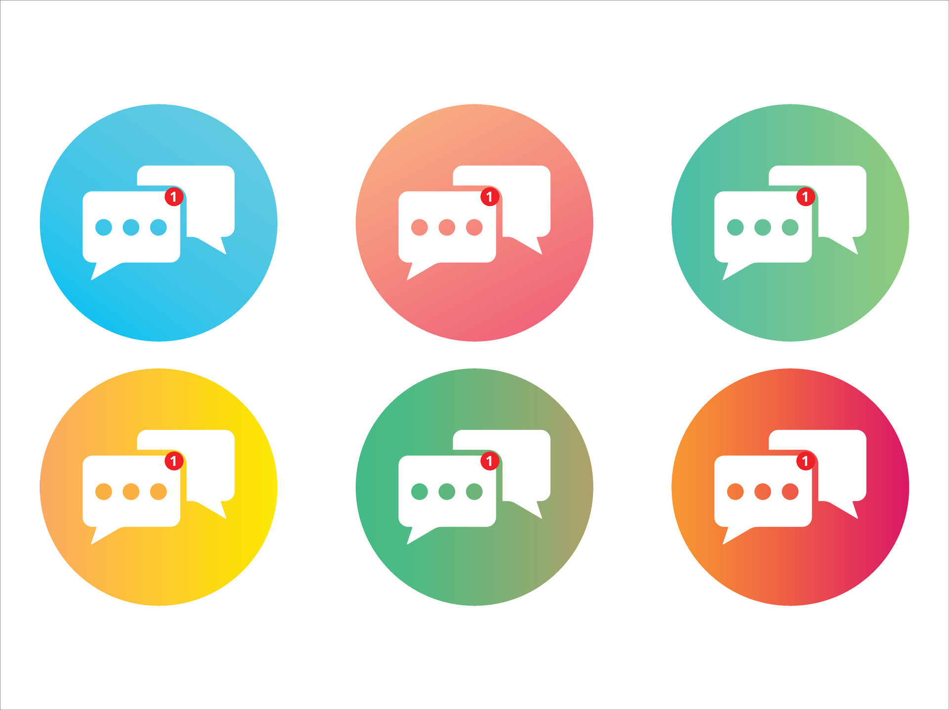 Message icon. Collection of vector symbol on white background. Vector ...