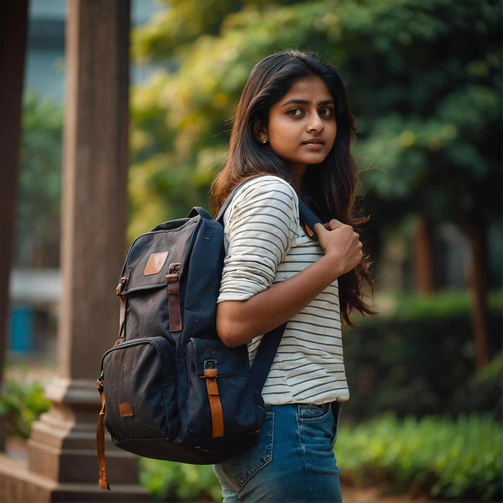 AI generated Indian female student 39334801 Stock Photo at Vecteezy