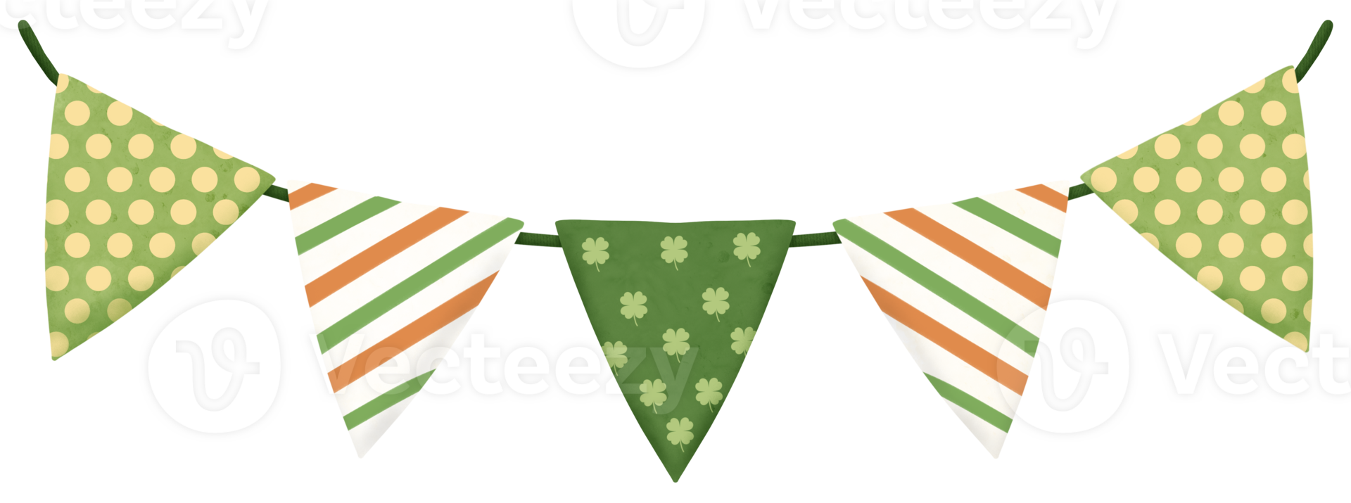St. Patricks day bunting, garland, illustration 39337059 PNG
