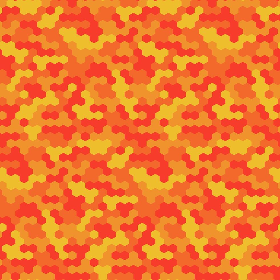 Orange Seamless Pattern Vector Hexagons Of Geometric Shapes 39337330 Vector Art At Vecteezy