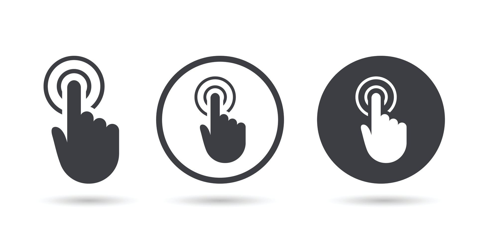 Hand cursor sign icon. Hand pointer symbol. Hand cursor buttons vector ...