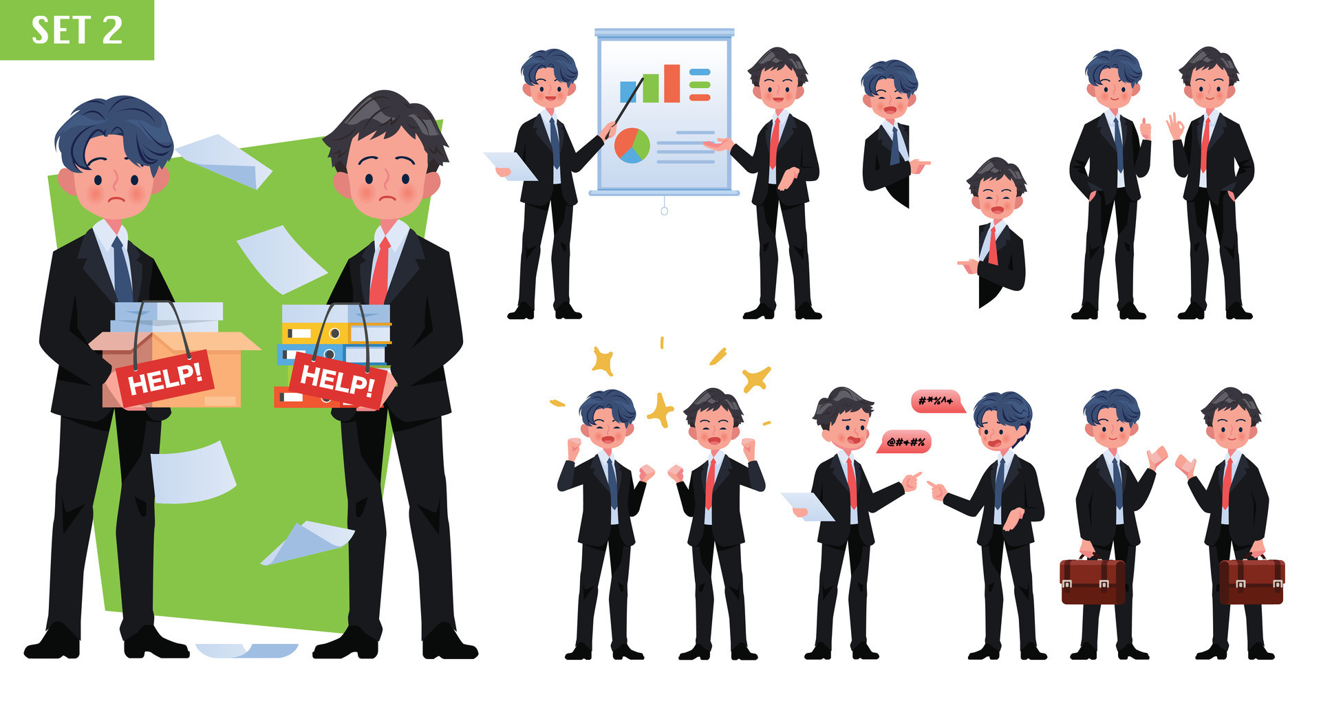 vector conjunto de dos empresario caracteres gestos y comportamiento ... vector conjunto de dos empresario caracteres gestos y comportamiento ...