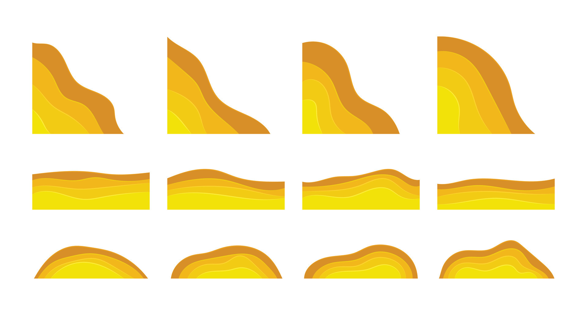 Organic Blob Corner Shape Element Graphic Design Decoration Abstract Wave Corner Border