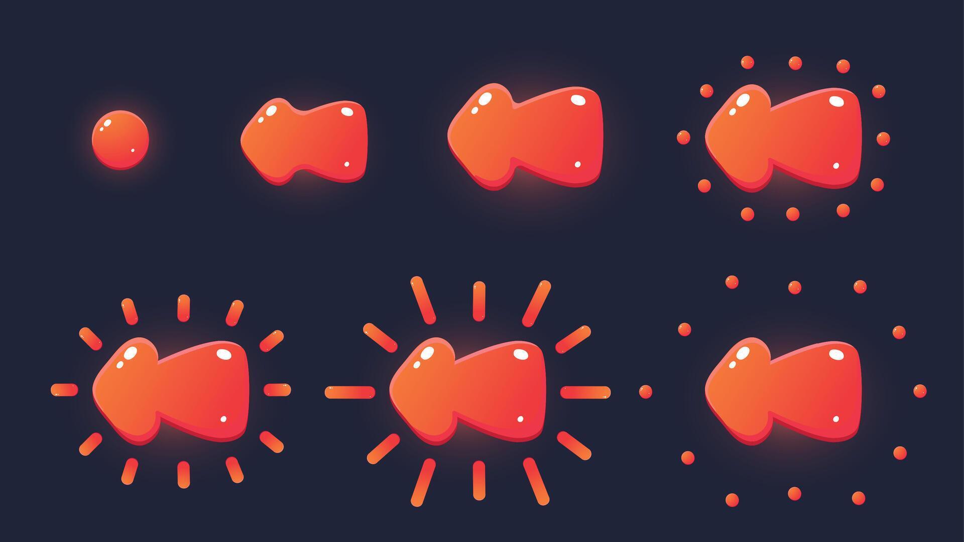 Click Animation Cartoon Cursor Click Frame Sequence Pointer Interaction Sprite User Interface