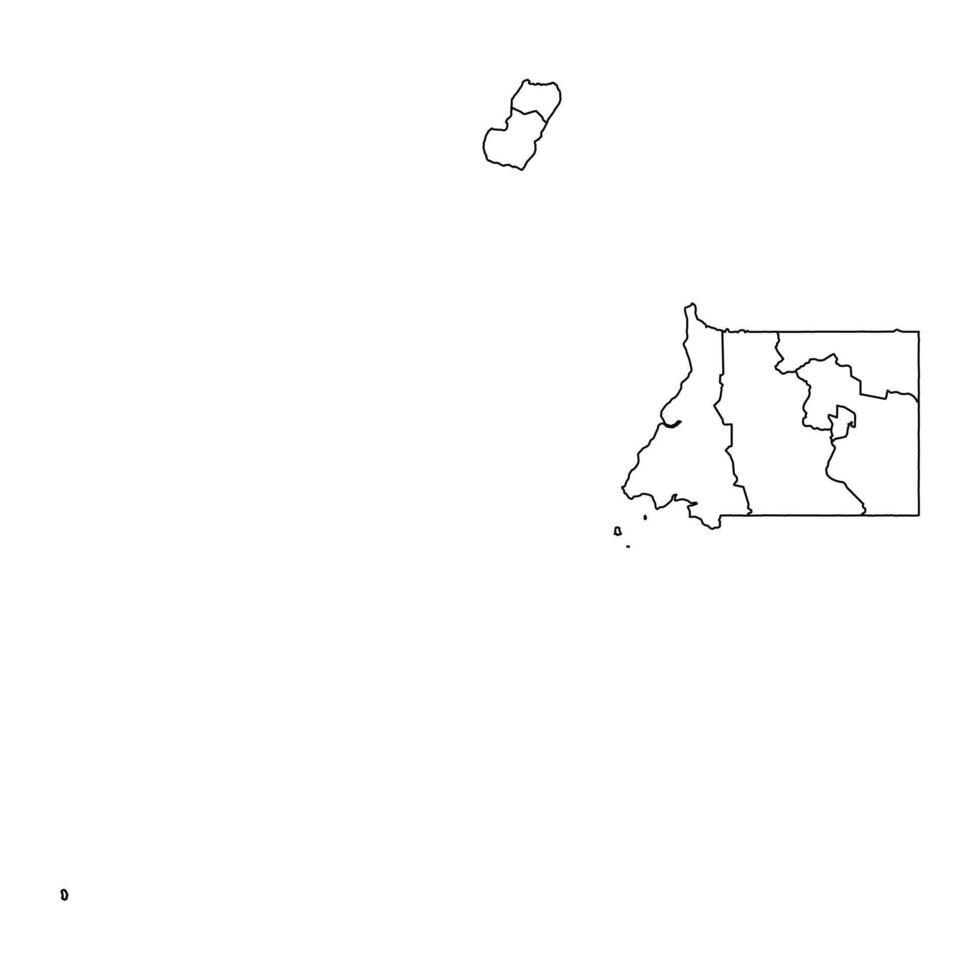 Equatorial Guinea Map With Administrative Divisions Vector