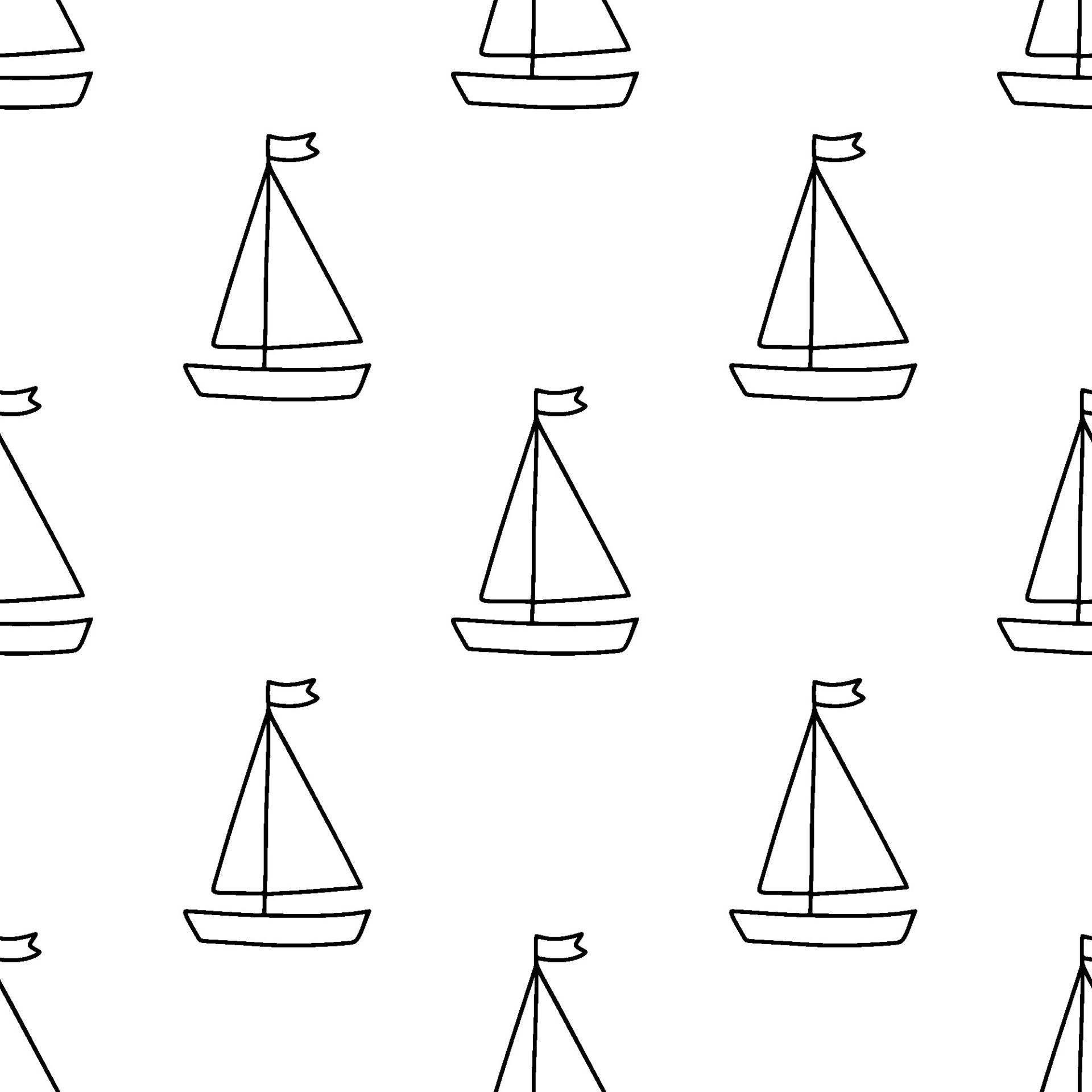 Seamless monochrome pattern with hand drawn doodle boat or sailboat ... Seamless monochrome pattern with hand drawn doodle boat or sailboat ...