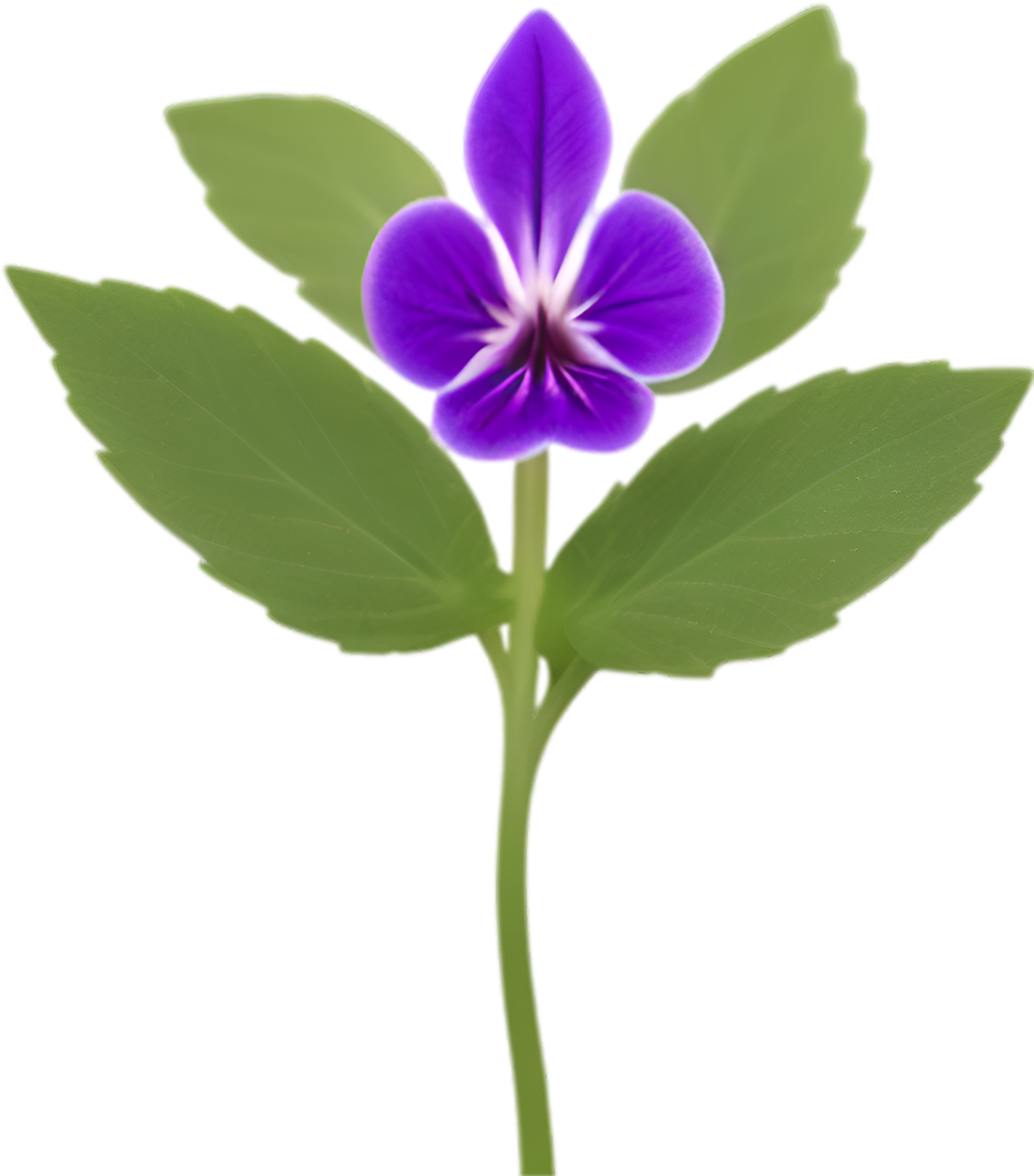 Ai Generated Violet Clipart A Cute Violet Flower Icon 39367082 Png