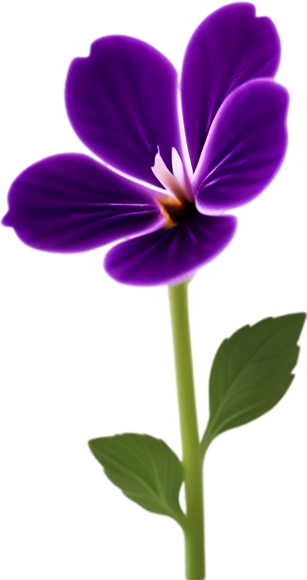 Ai Generated Violet Clipart A Cute Violet Flower Icon 39367738 Png
