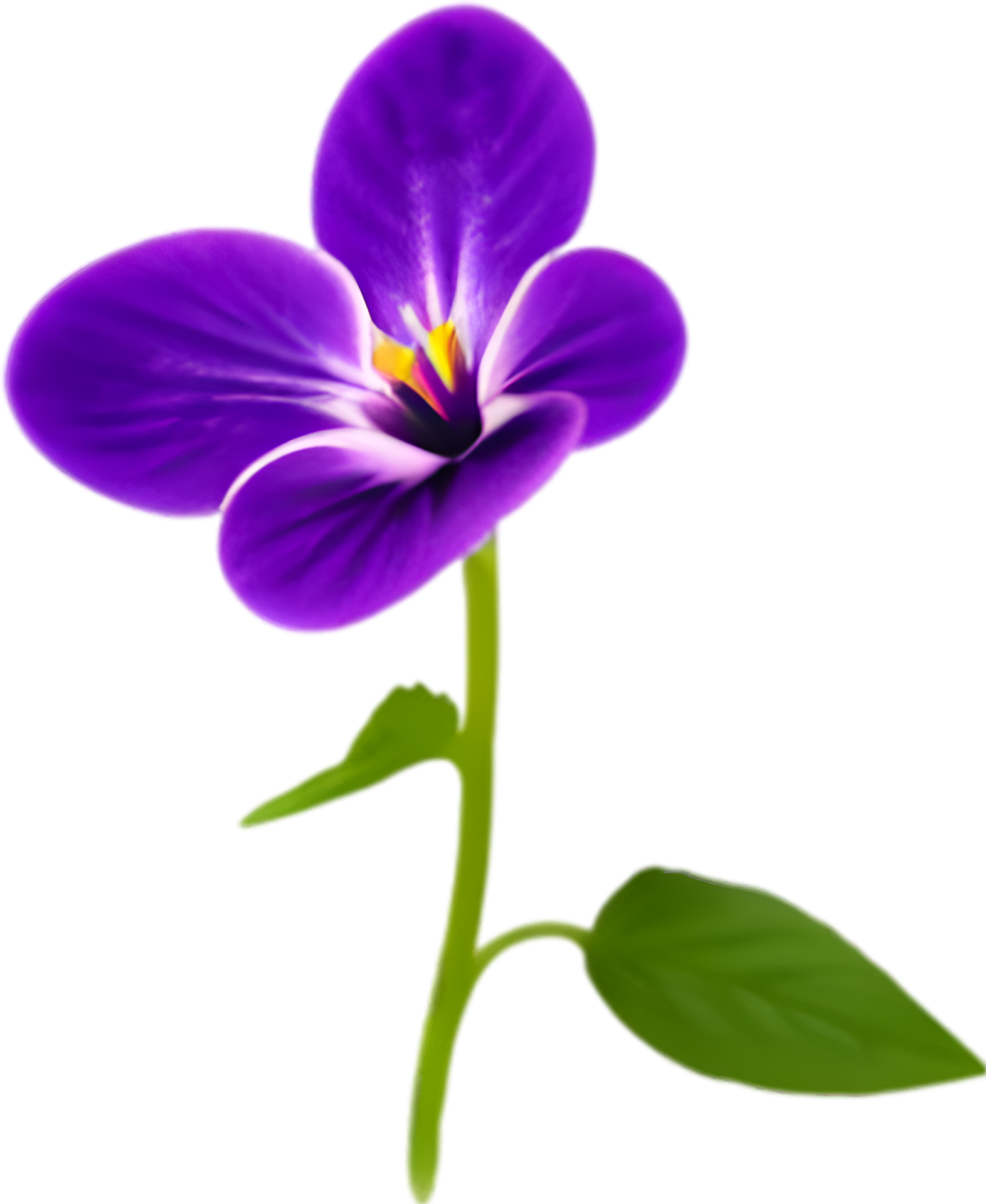Ai Generated Violet Clipart A Cute Violet Flower Icon 39367916 Png