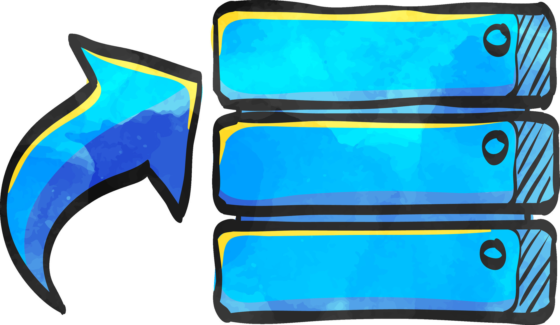 Database Icon In Color Drawing Hardisk Upload File Server Web Hosting 39368708 Vector Art