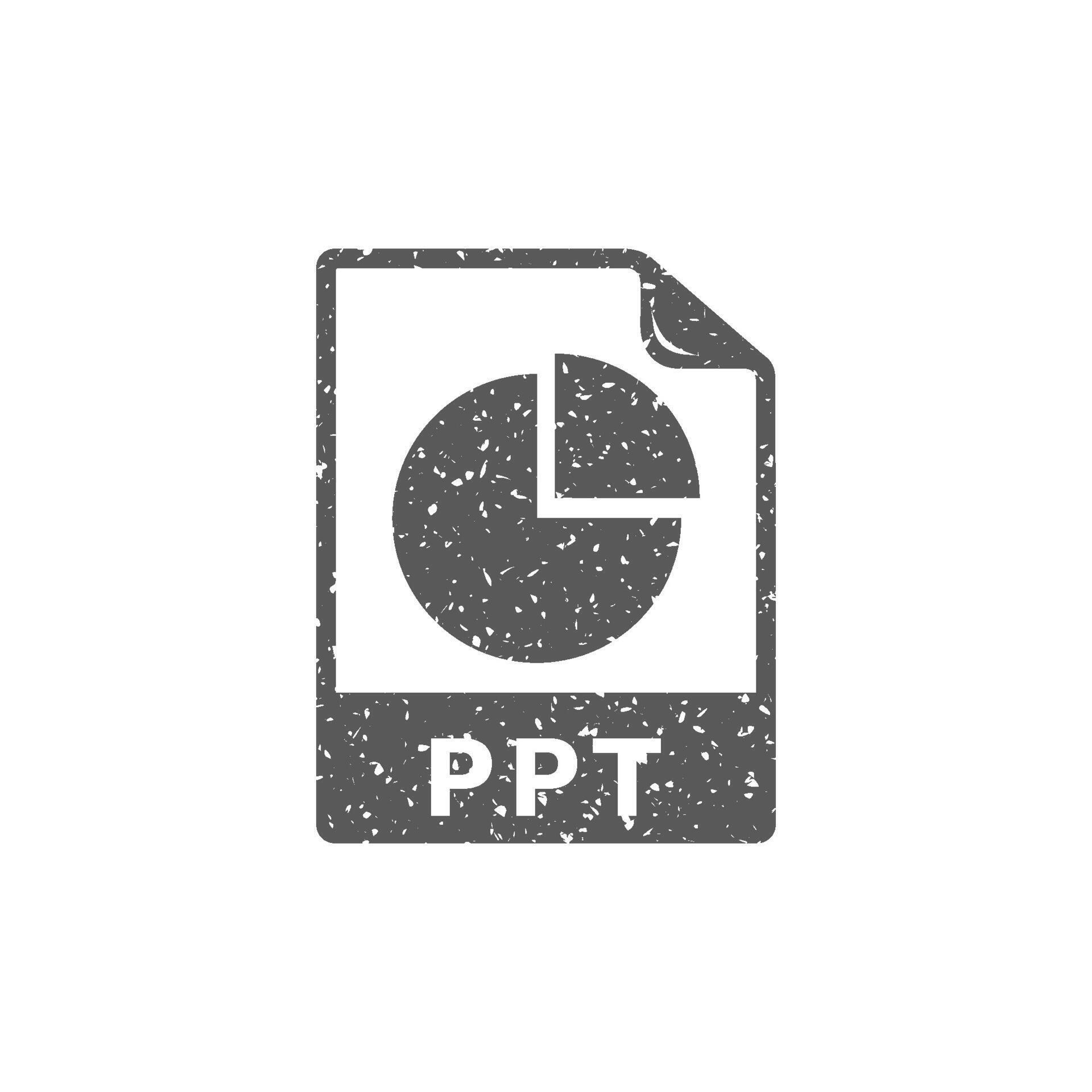 Presentation File Format Icon In Grunge Texture Vector Illustration