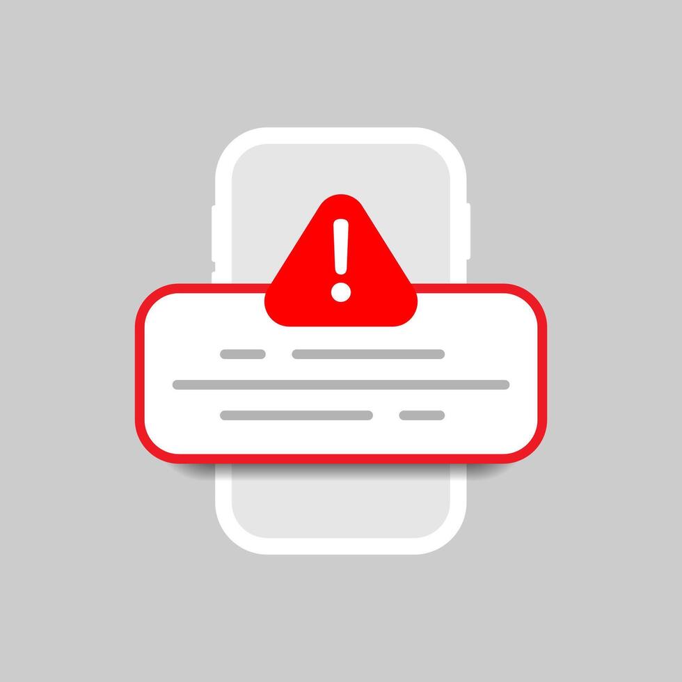 alert notification on smartphone concept illustration flat design ...