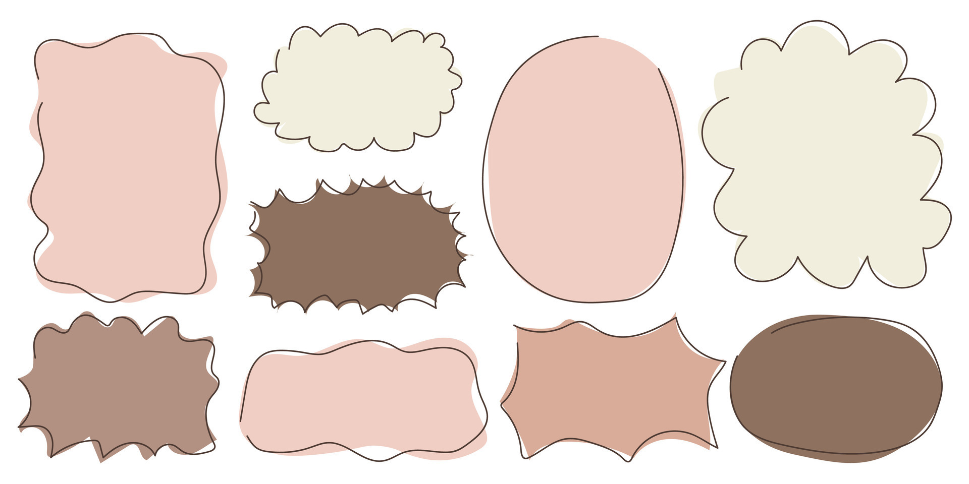 Frames for text in the style of Hand drawn. Hand drawn minimalist Text ...