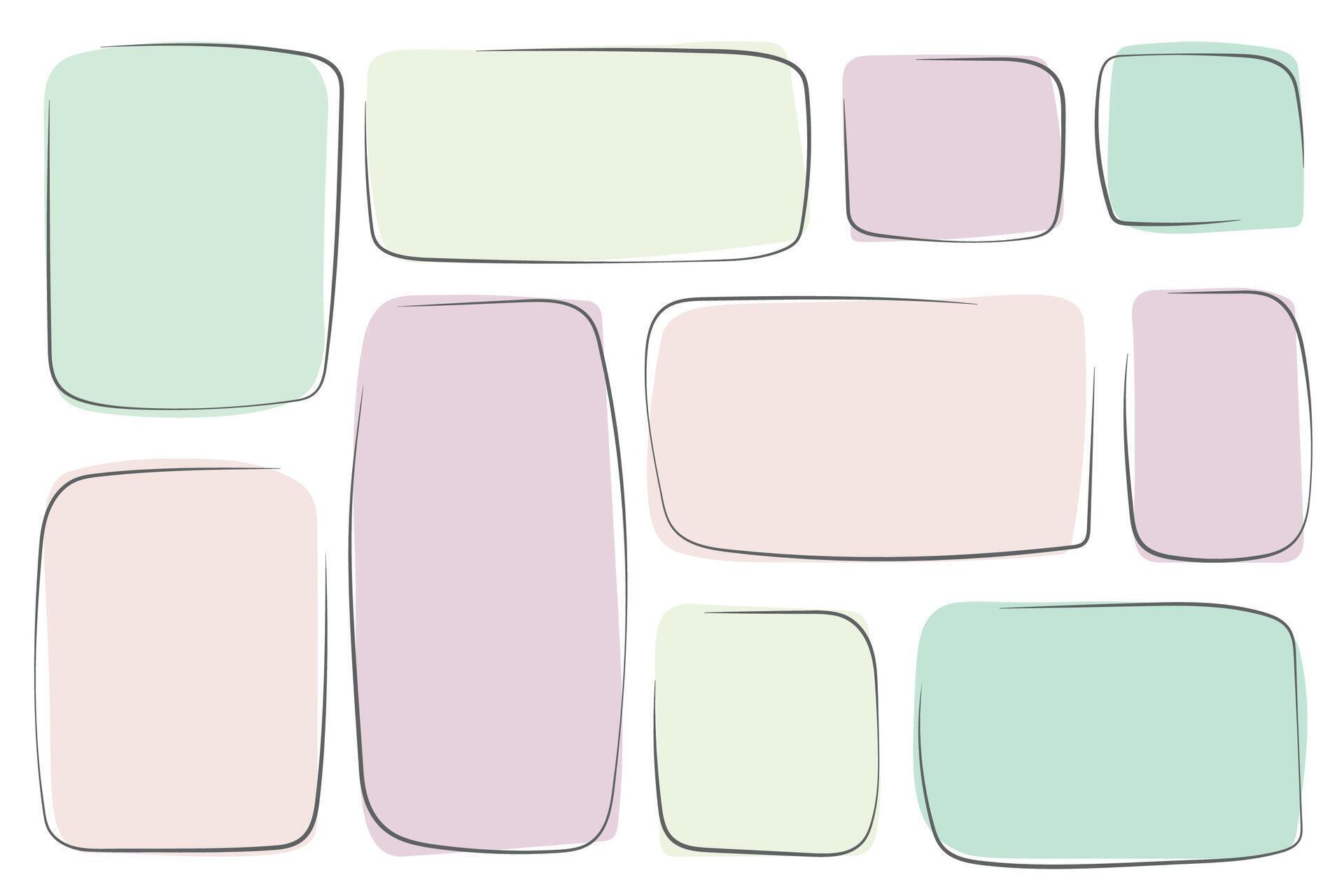 Frames for text in the style of Hand drawn. Hand drawn minimalist Text ...