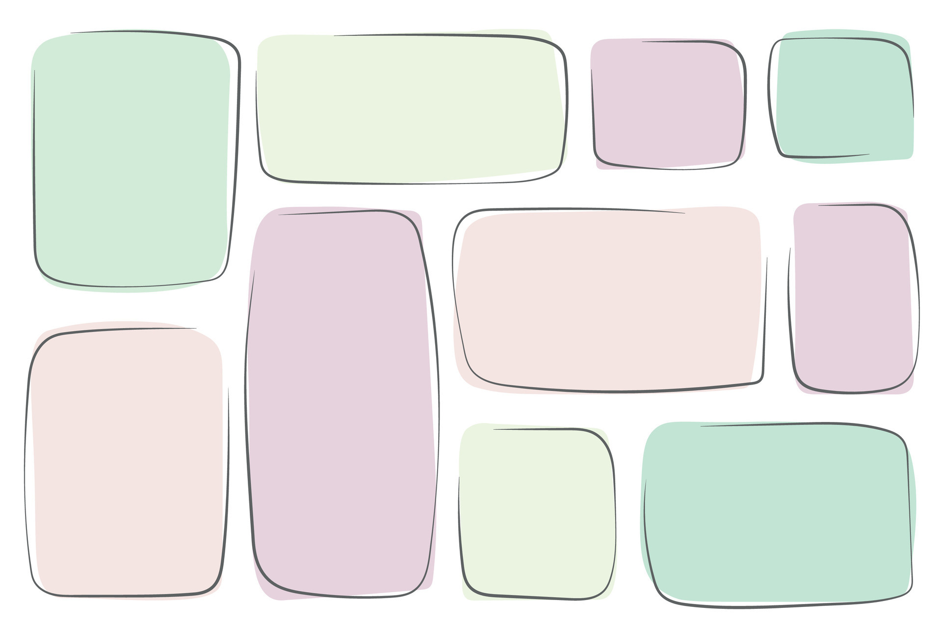 Frames for text in the style of Hand drawn. Hand drawn minimalist Text ...