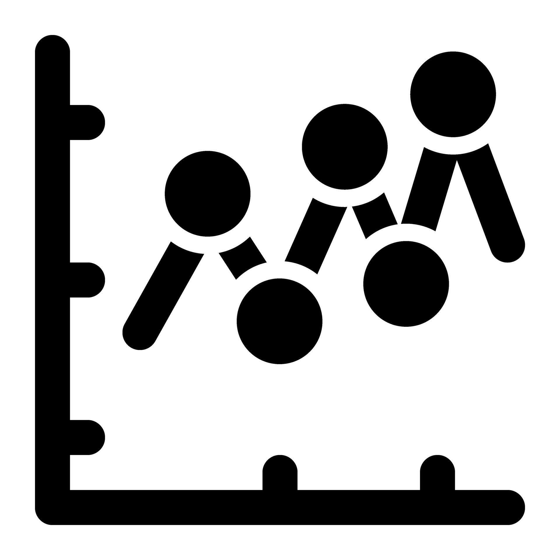 Growing bar graph solid icon sets 39393633 Vector Art at Vecteezy