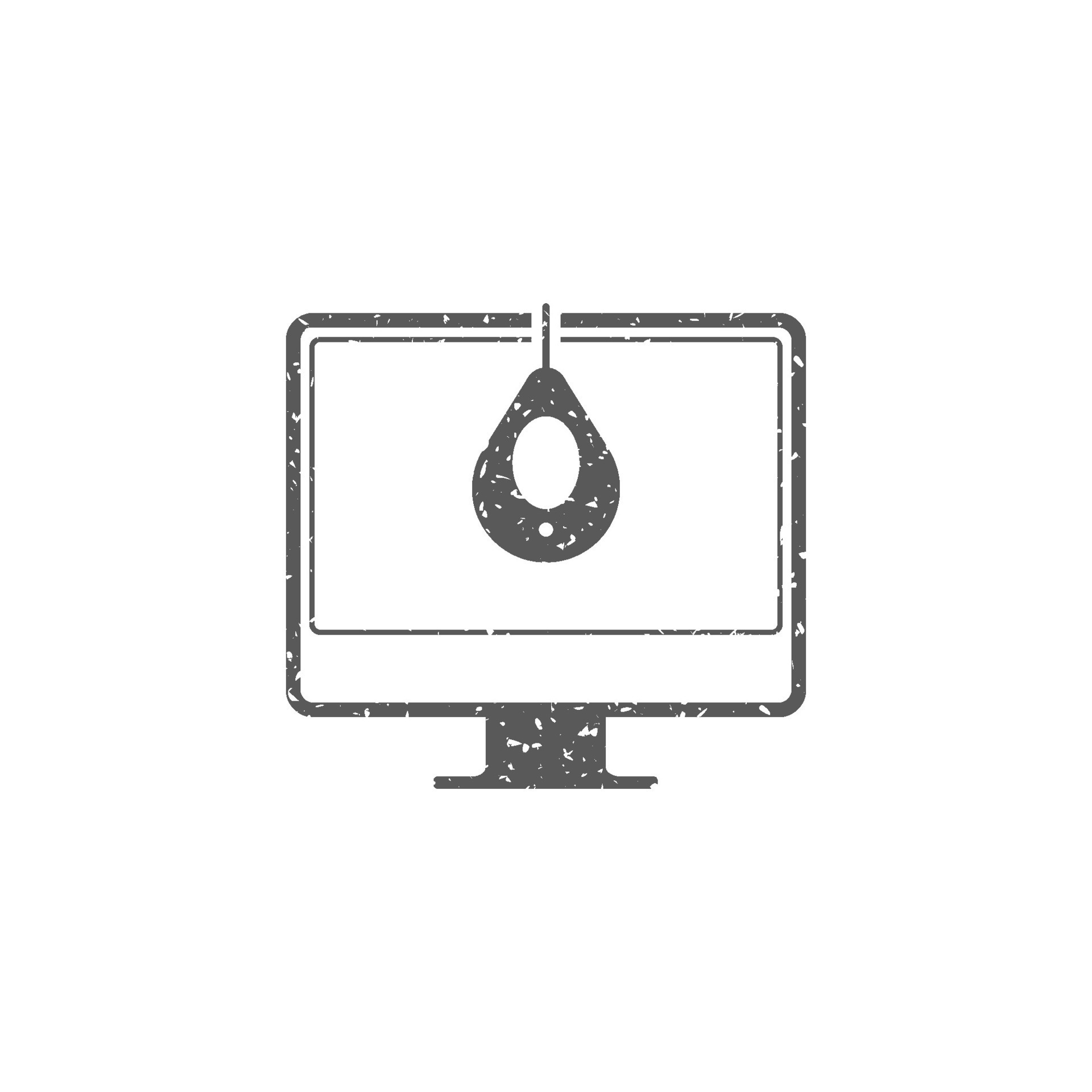 Monitor Calibration Icon In Grunge Texture Vector Illustration 39393836