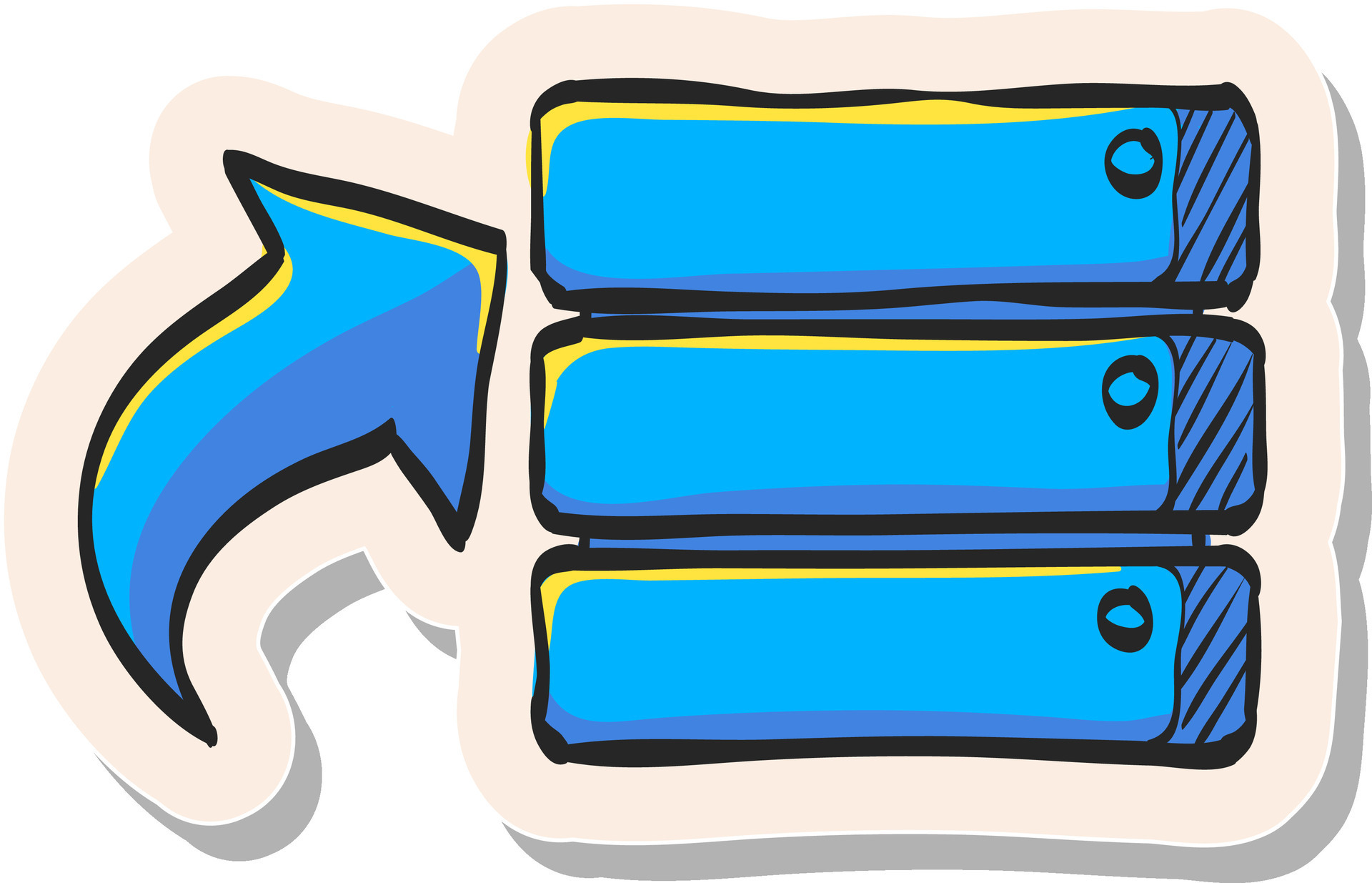 Hand Drawn Sticker Style Icon Database 39393847 Vector Art At Vecteezy
